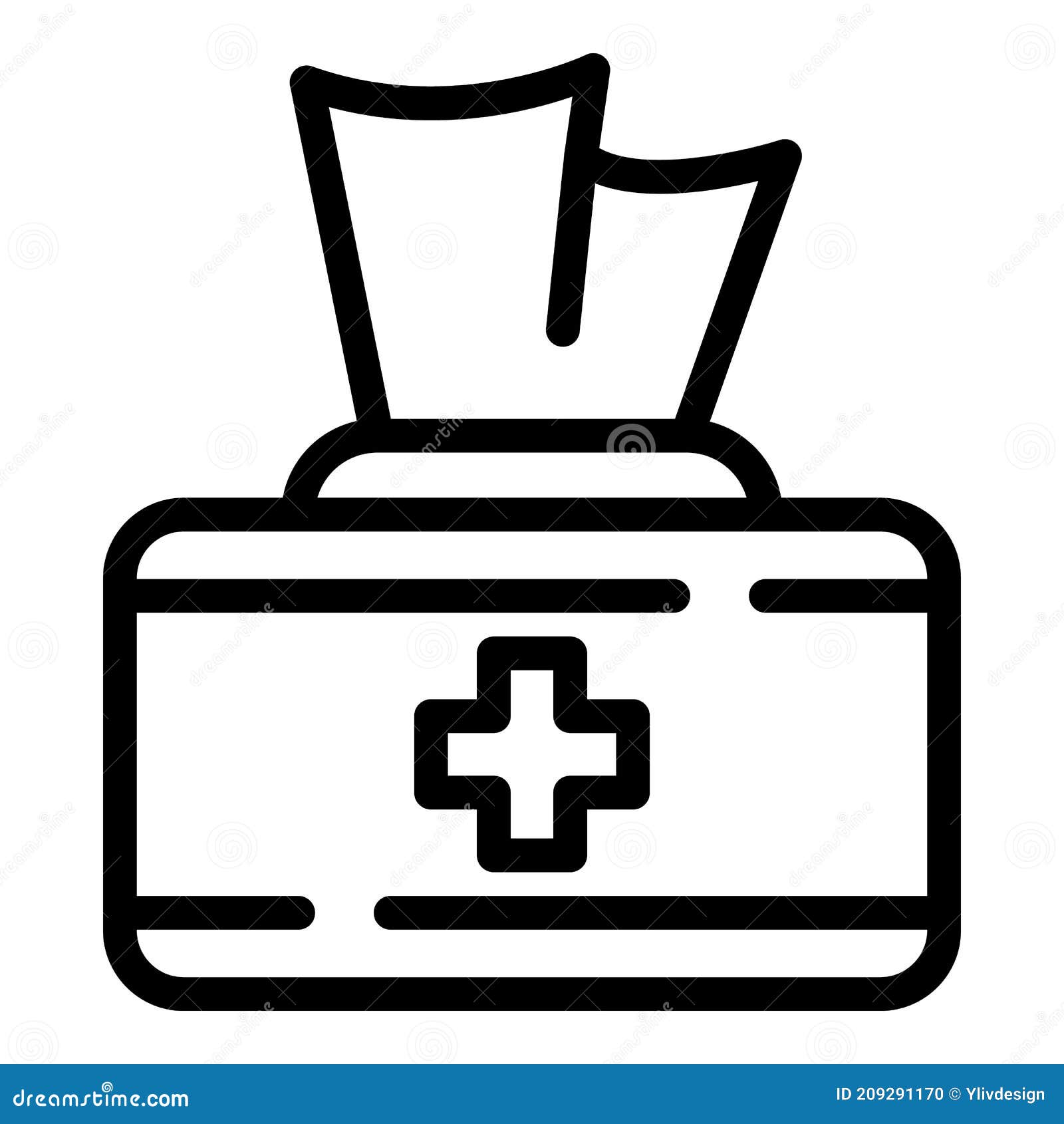 Medical Covers Icon, Outline Style Stock Vector - Illustration of dust ...