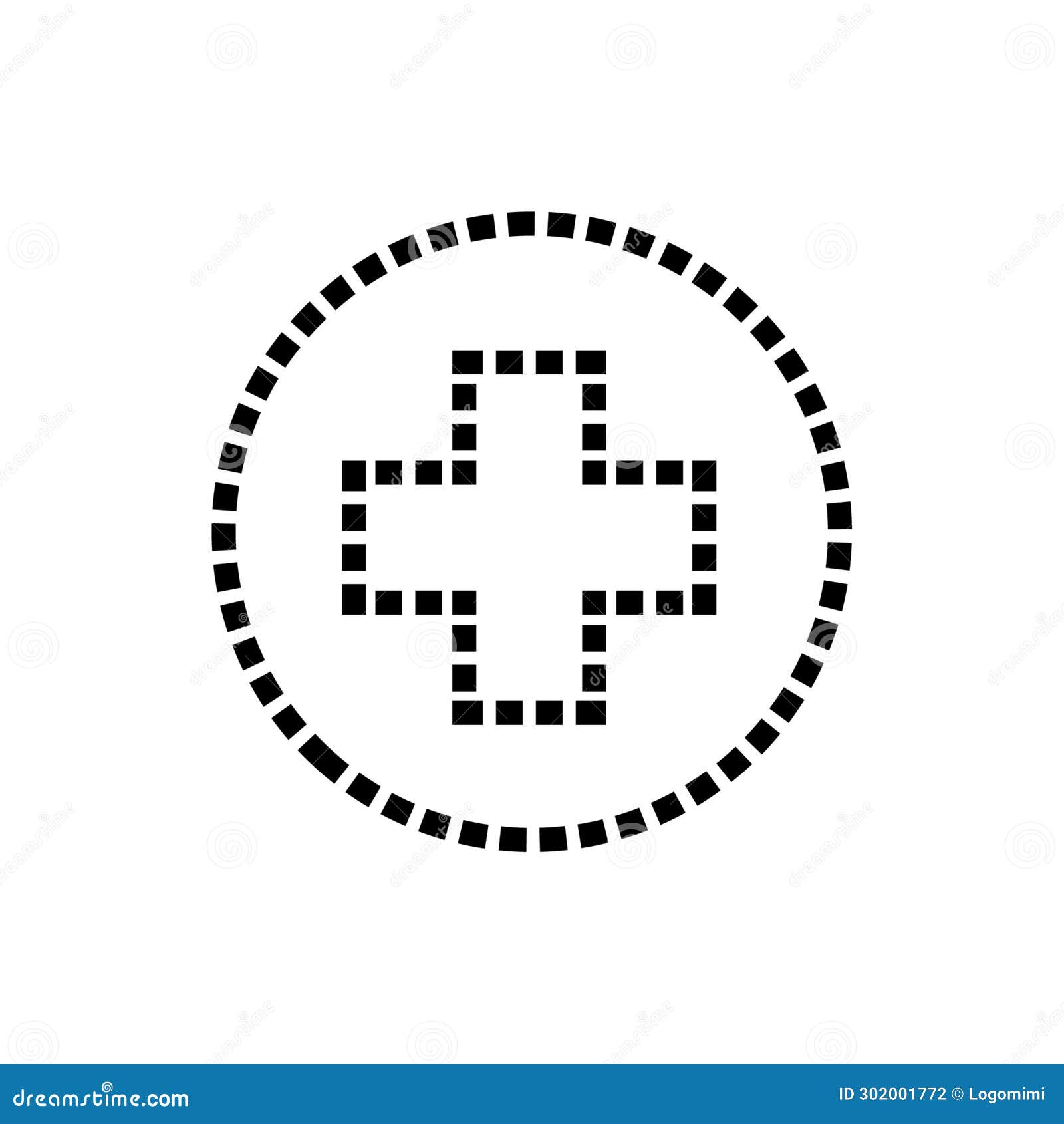 Medical Cross Icon Design in Dashed Line Style, Plus Sign Vector Stock ...