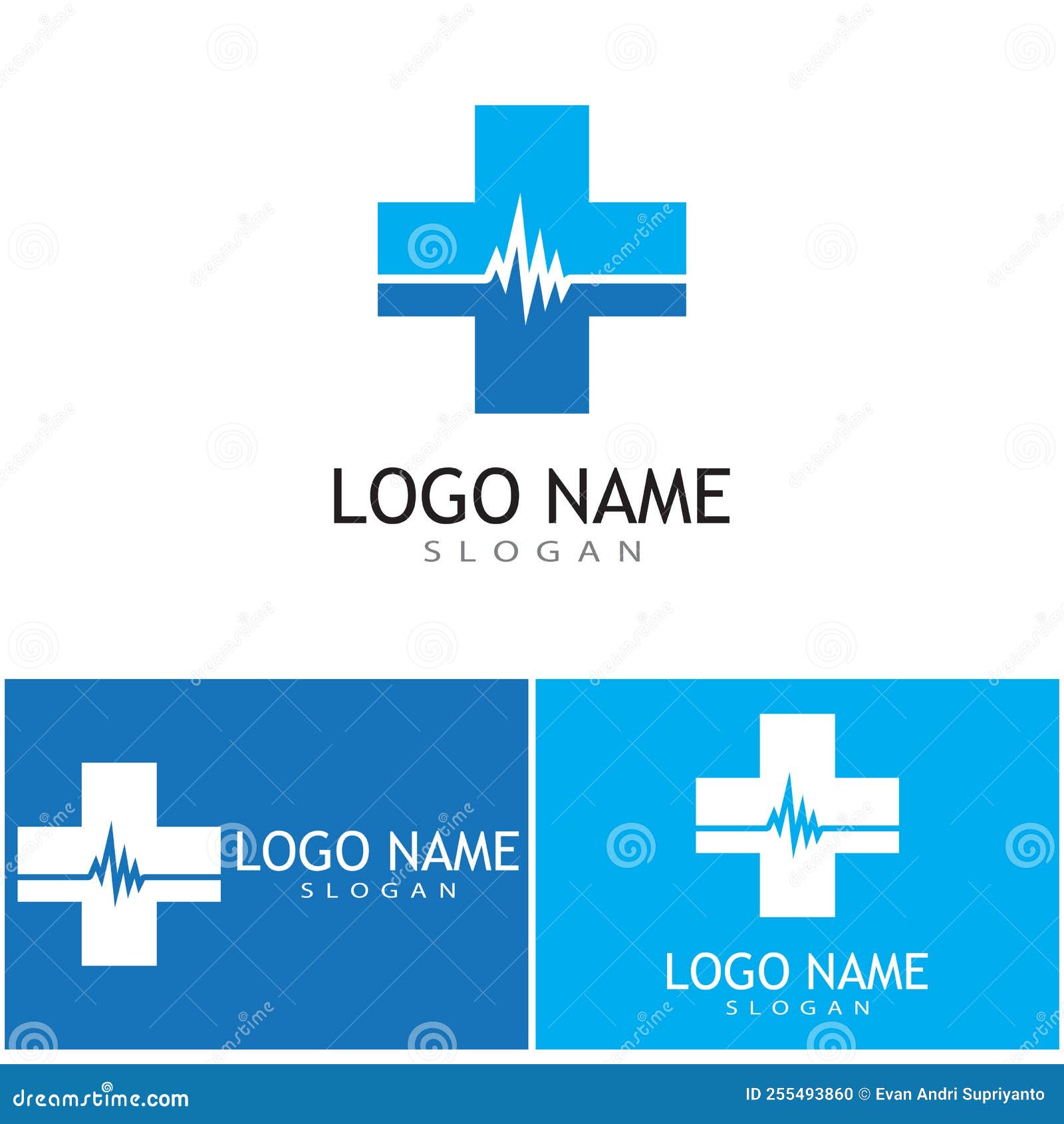 Medical Cross Illustration Logo Template Vector Design Stock Vector ...