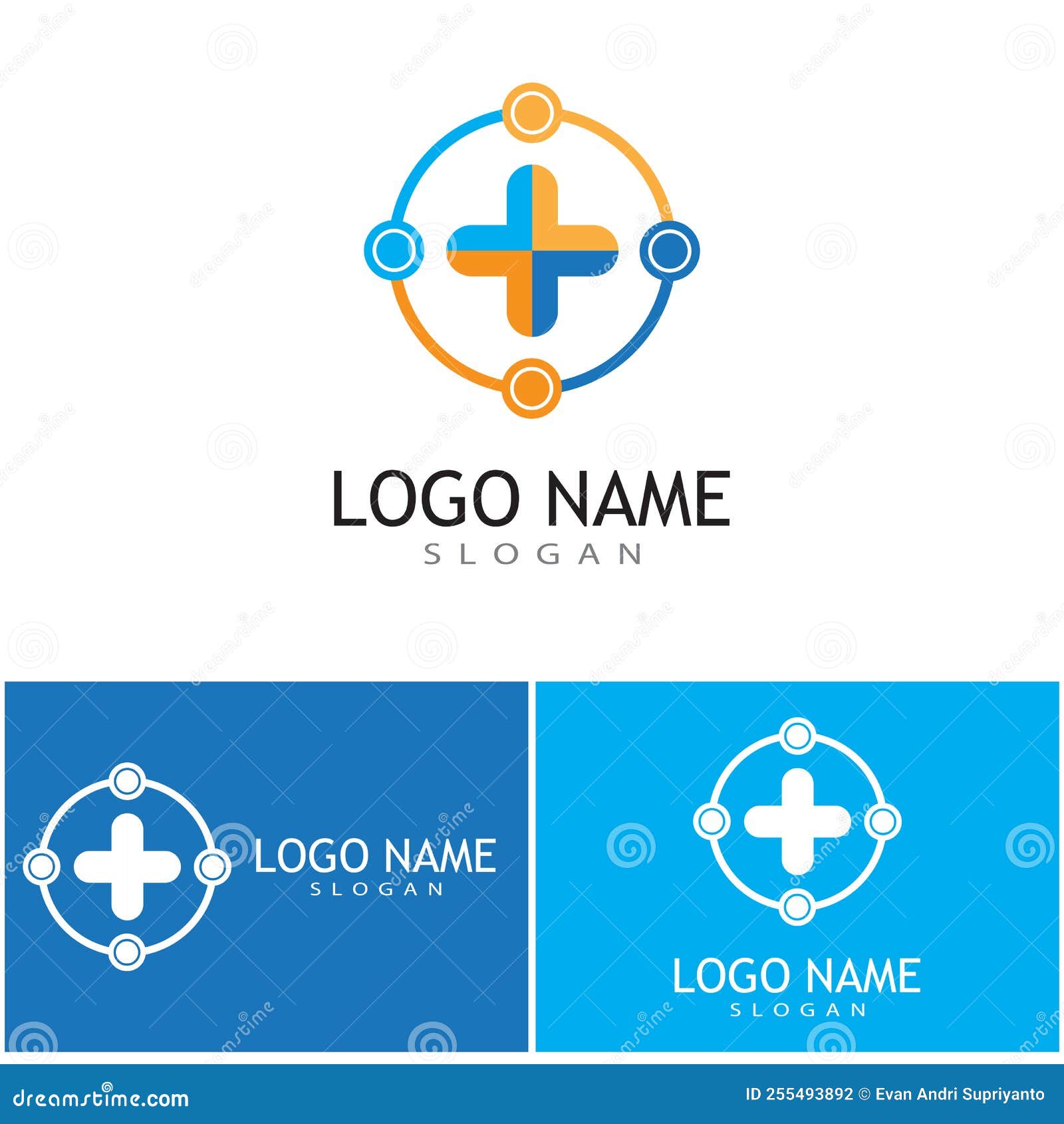 Medical Cross Illustration Logo Template Vector Design Stock Vector ...