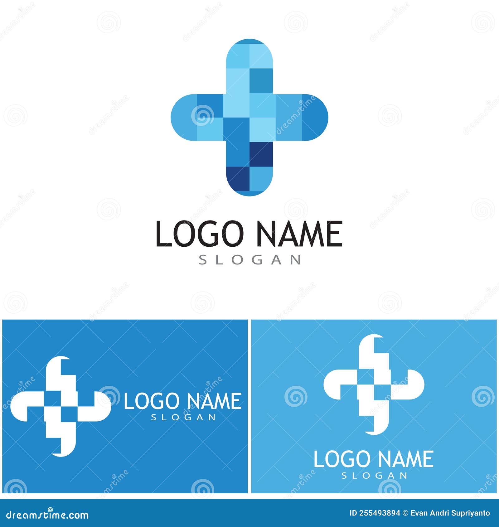 Medical Cross Illustration Logo Template Vector Design Stock Vector ...