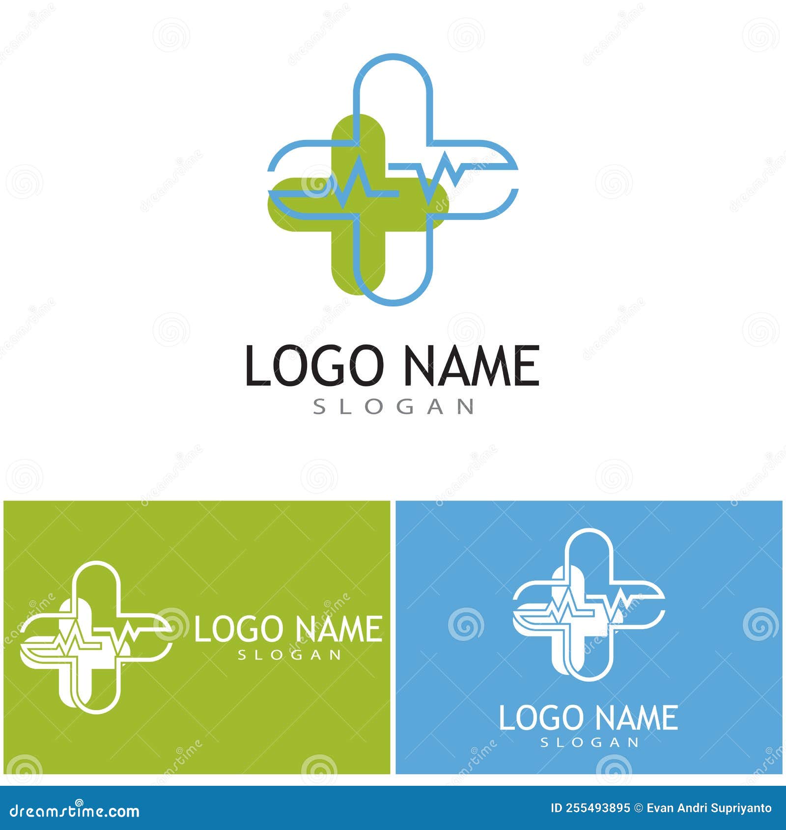 Medical Cross Illustration Logo Template Vector Design Stock Vector ...
