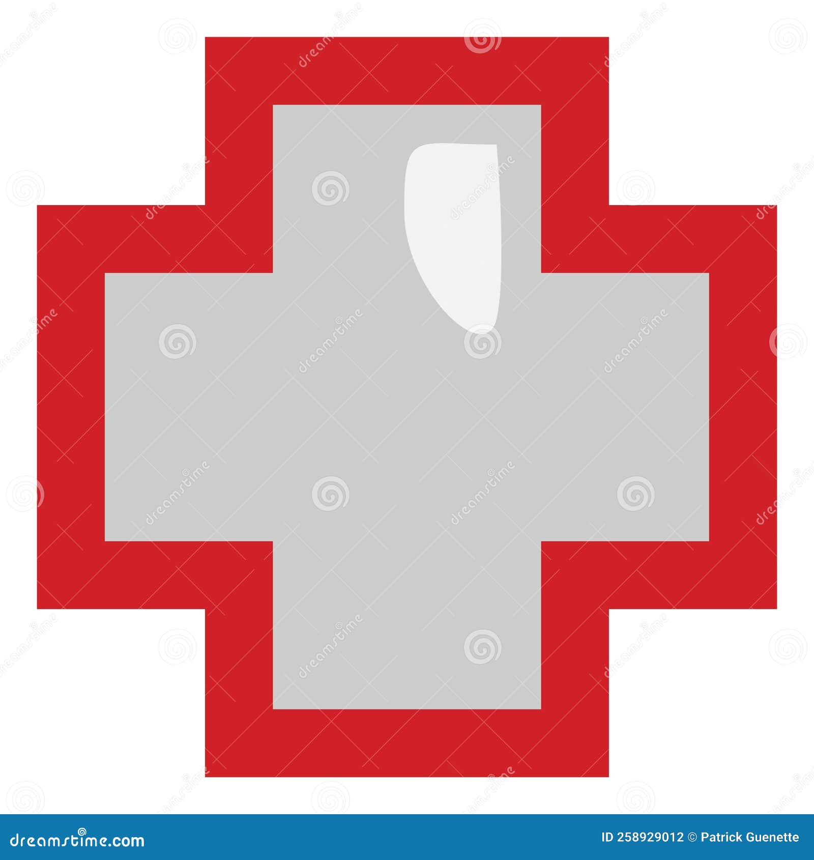 Medical cross, icon stock vector. Illustration of emergency - 258929012
