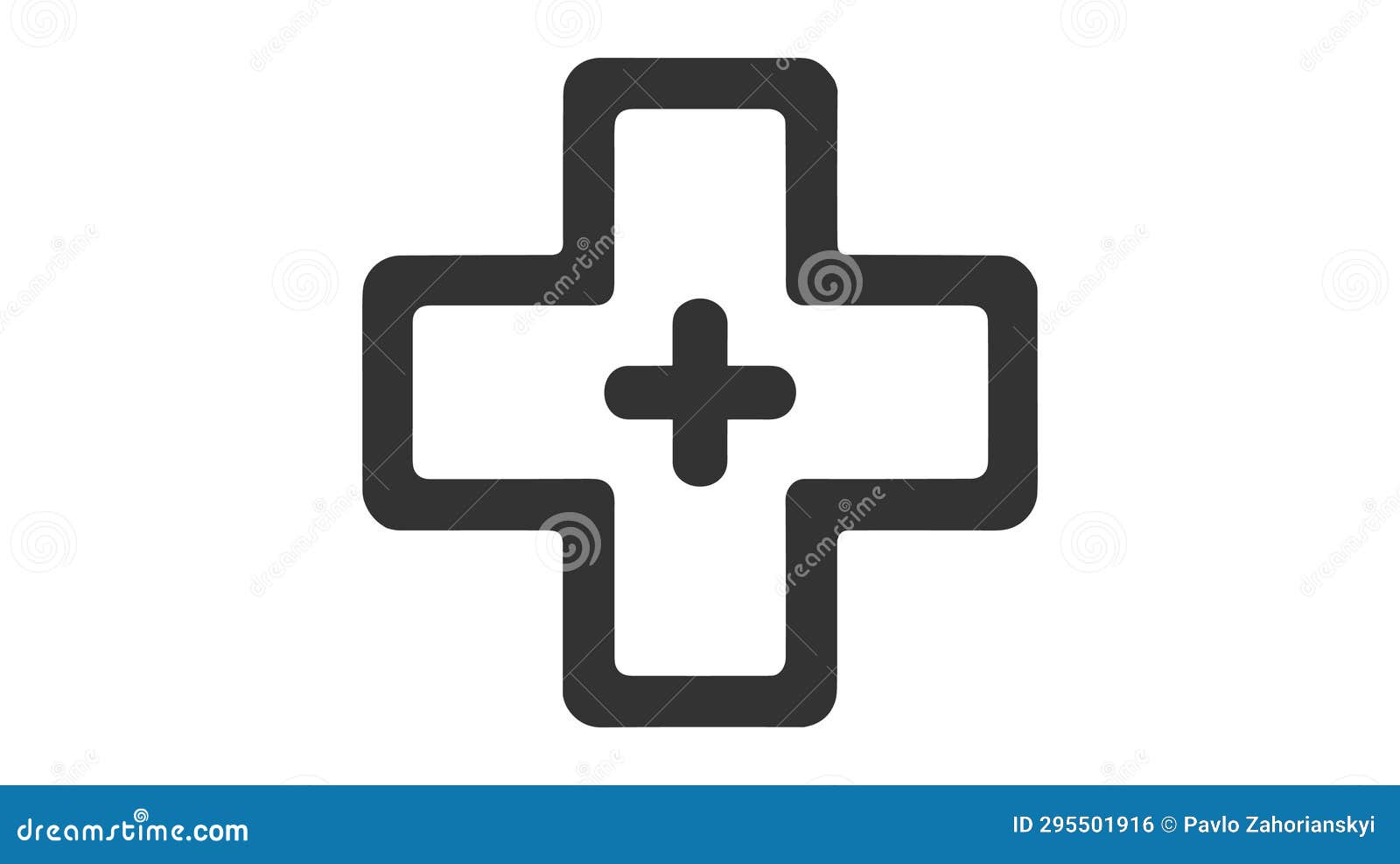 Medical Cross Line Icon. Linear Style Sign for Mobile Concept and Web ...
