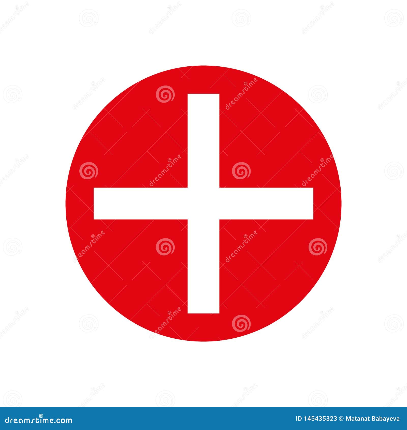 Medical Red Cross Minimalist Out Line Hand Drawn Medic Flat Icon ...