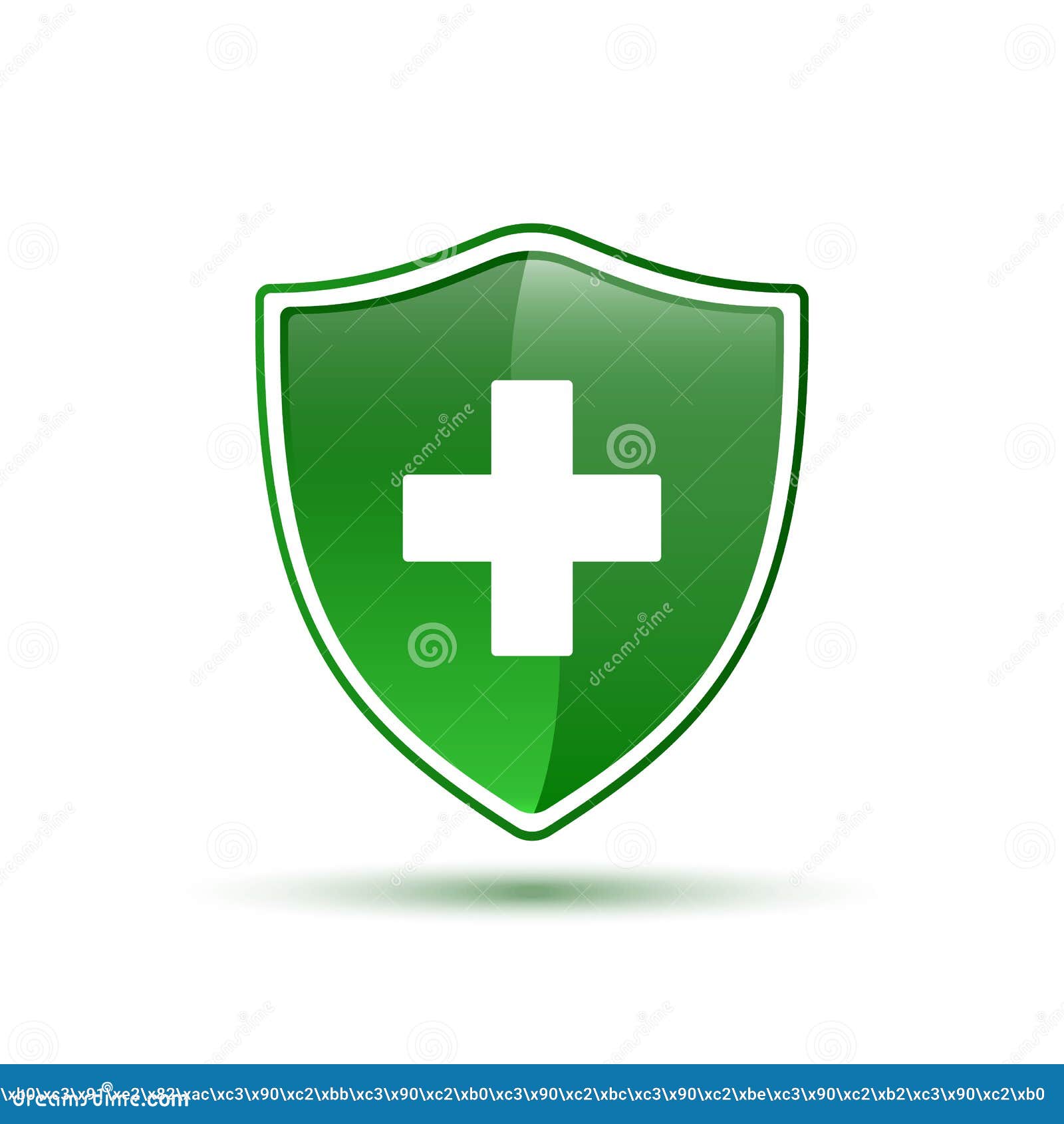 Medical Cross Shield Icon Vector Flat Design Stock Vector ...
