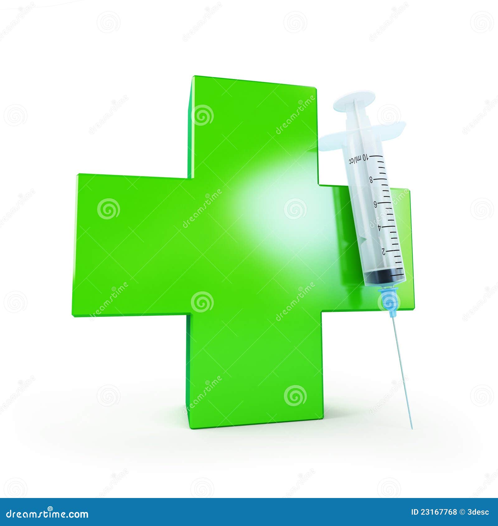 Medical cross and syringe stock illustration. Illustration of recovery ...