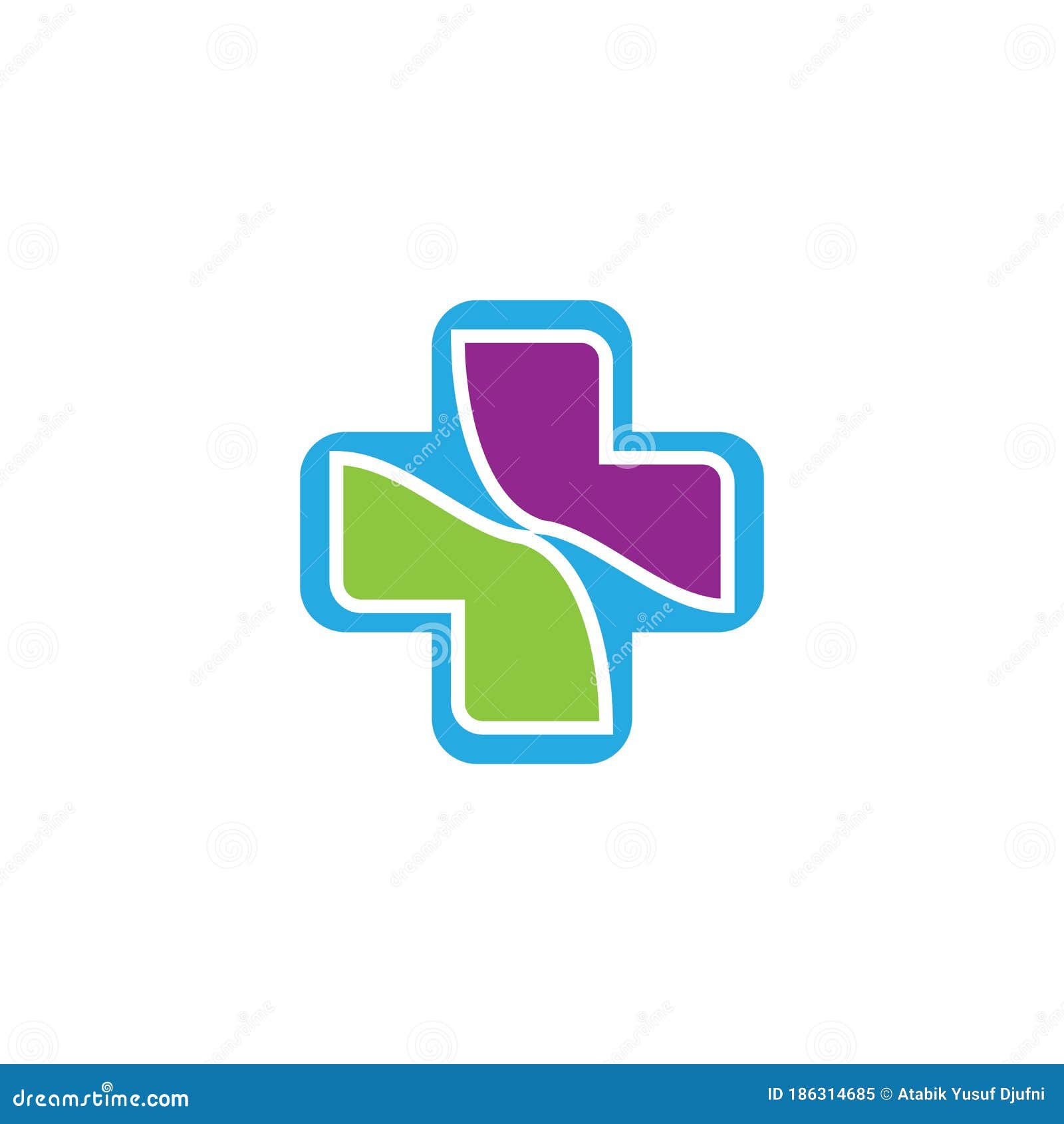 Medical cross vector icon stock vector. Illustration of medical - 186314685