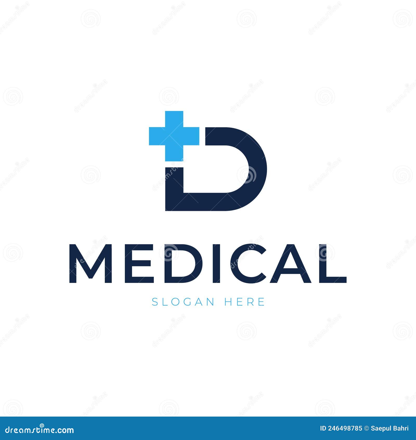 Letter D Health Medical Logo Template Stock Vector - Illustration of ...