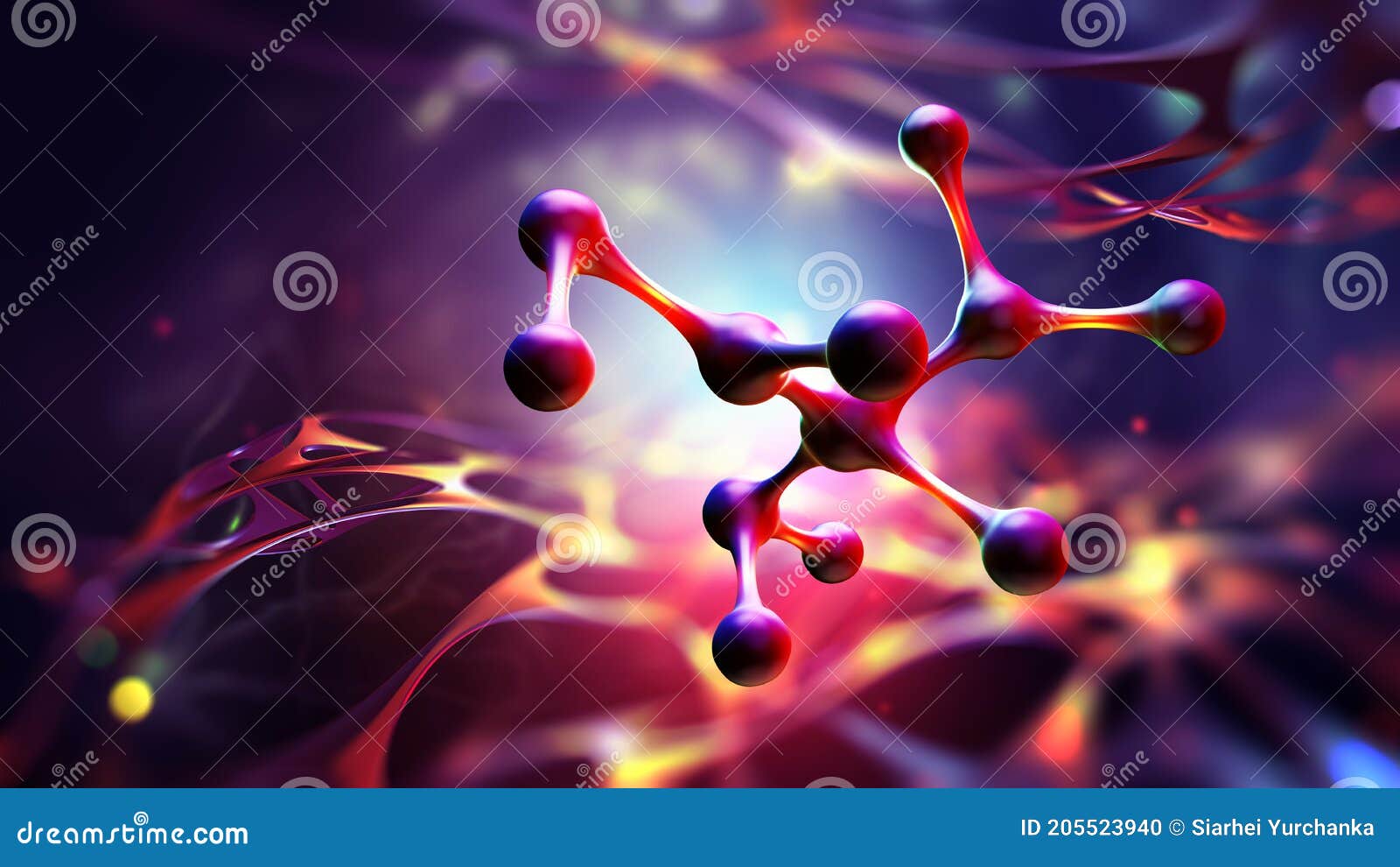 Medical Developments. Crystal Lattice Under a Microscope. Cell Therapy ...