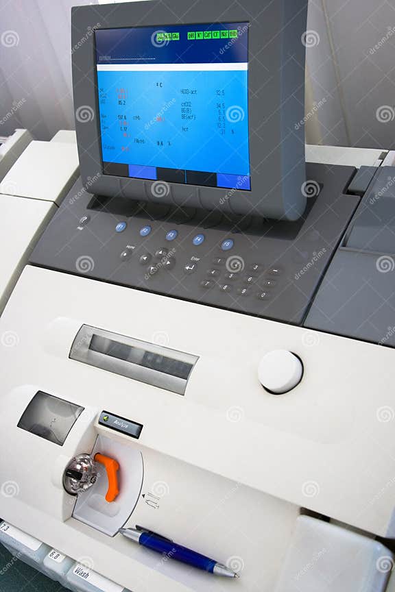 Medical Device for Blood Analysis Stock Image - Image of biotechnology ...