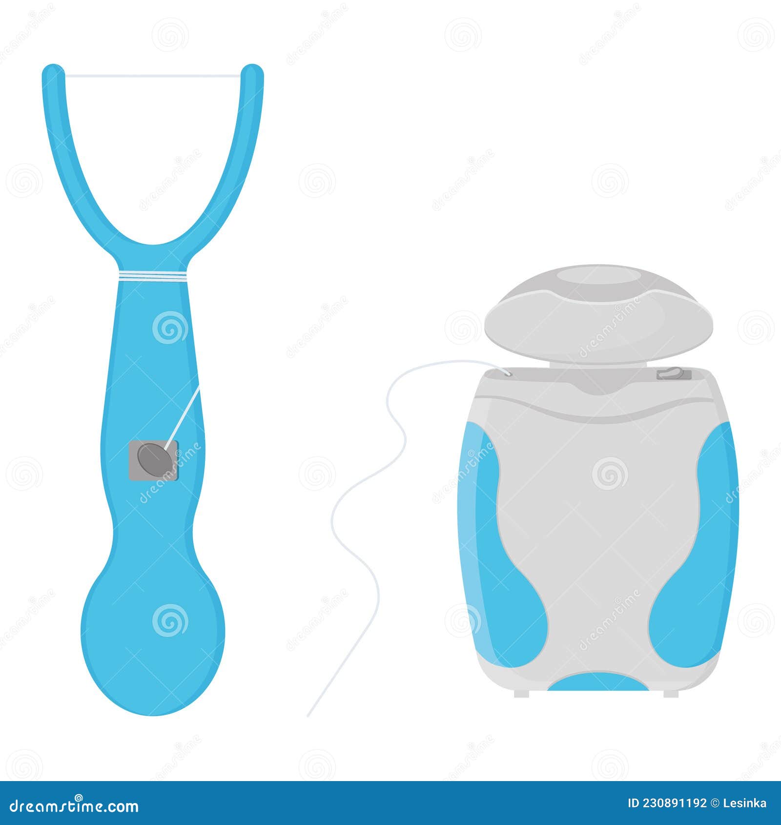 A Man Flossing His Teeth. Example Of Care - Open Mouth With Tongue And ...