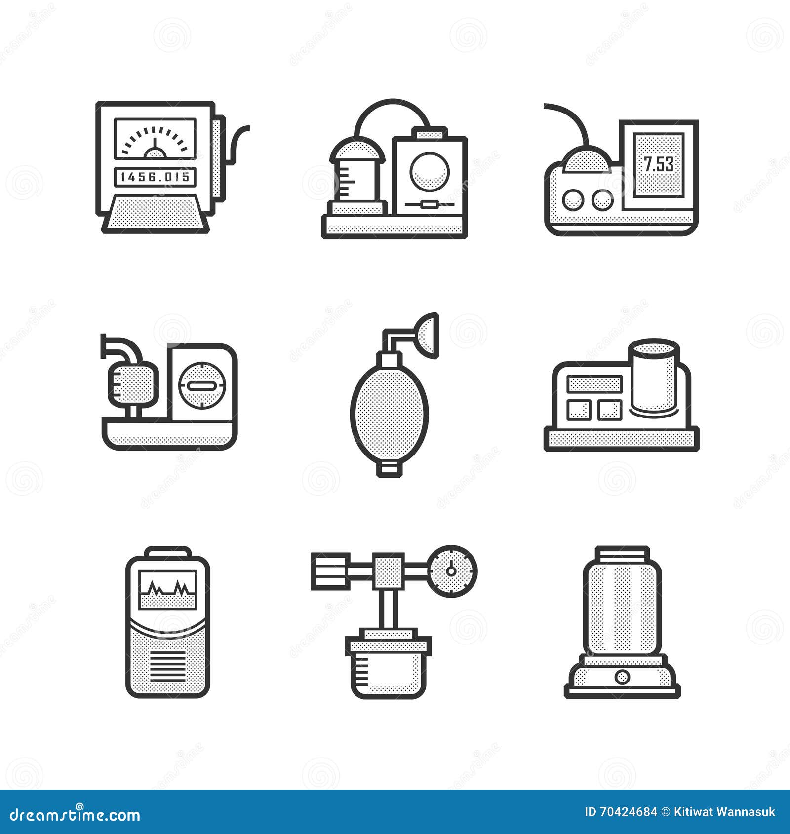 Medical Device Icon Set of Operating Room Stock Vector - Illustration ...