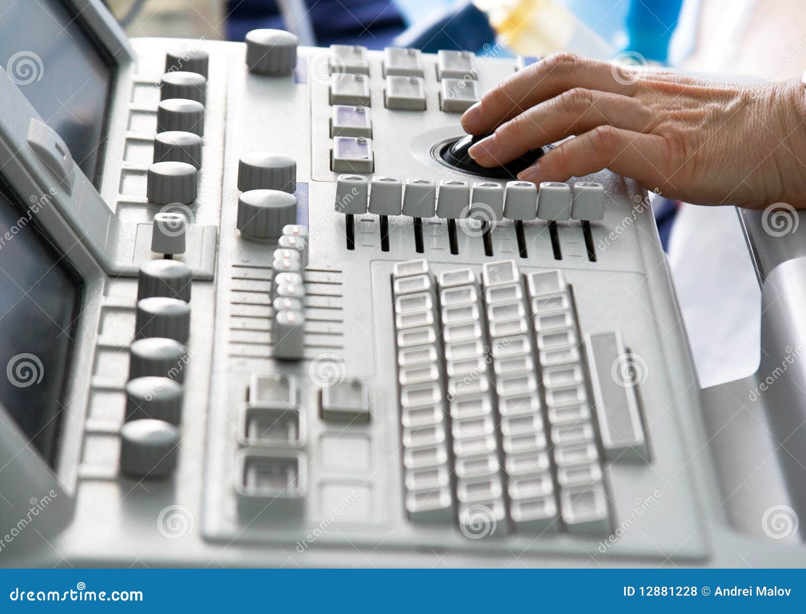 Medical Device Keyboard with Doctor S Hand Stock Photo - Image of ...