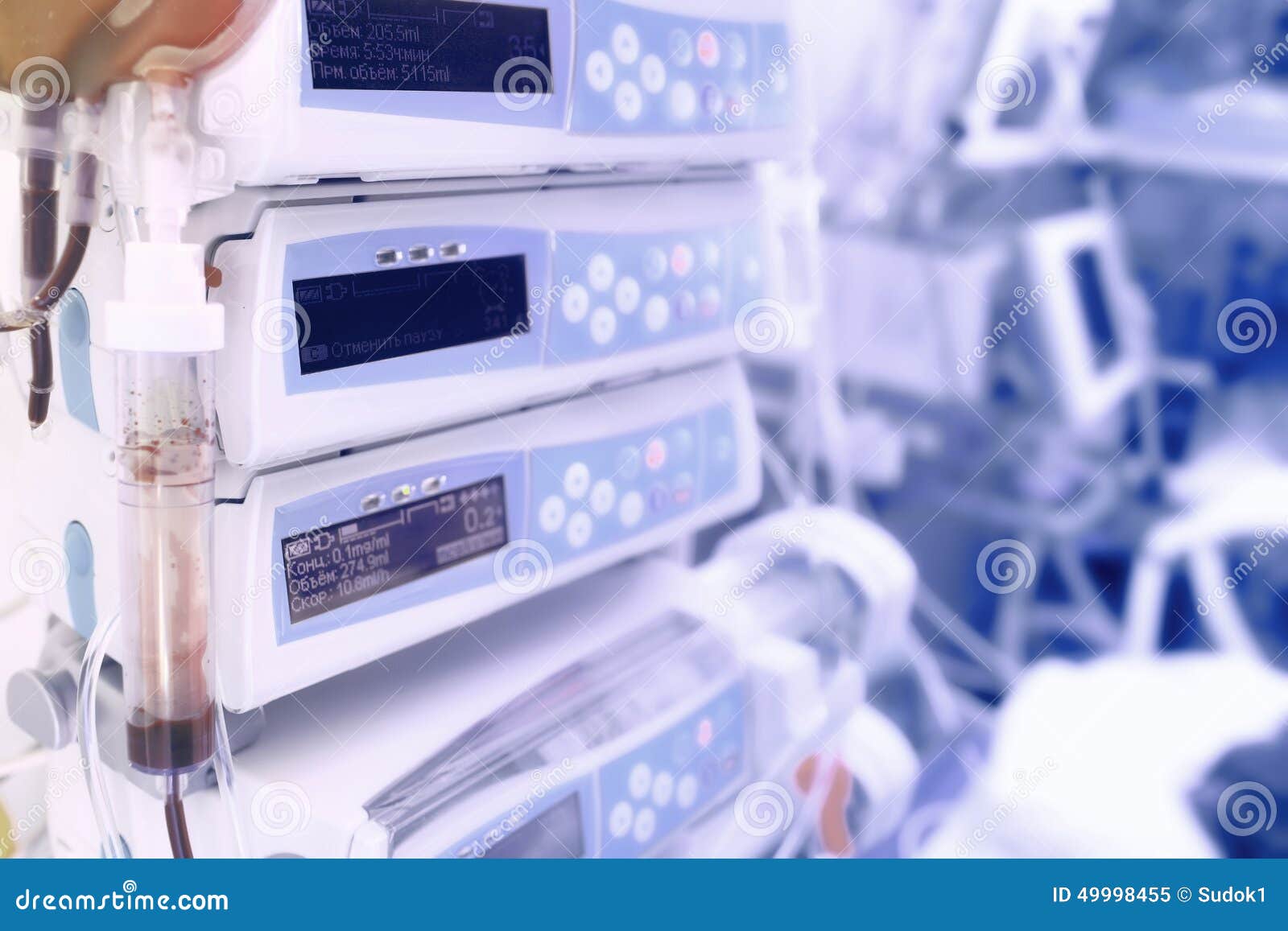 Medical Devices And Industrial Lamps In Surgery Room Of Modern Hospital ...