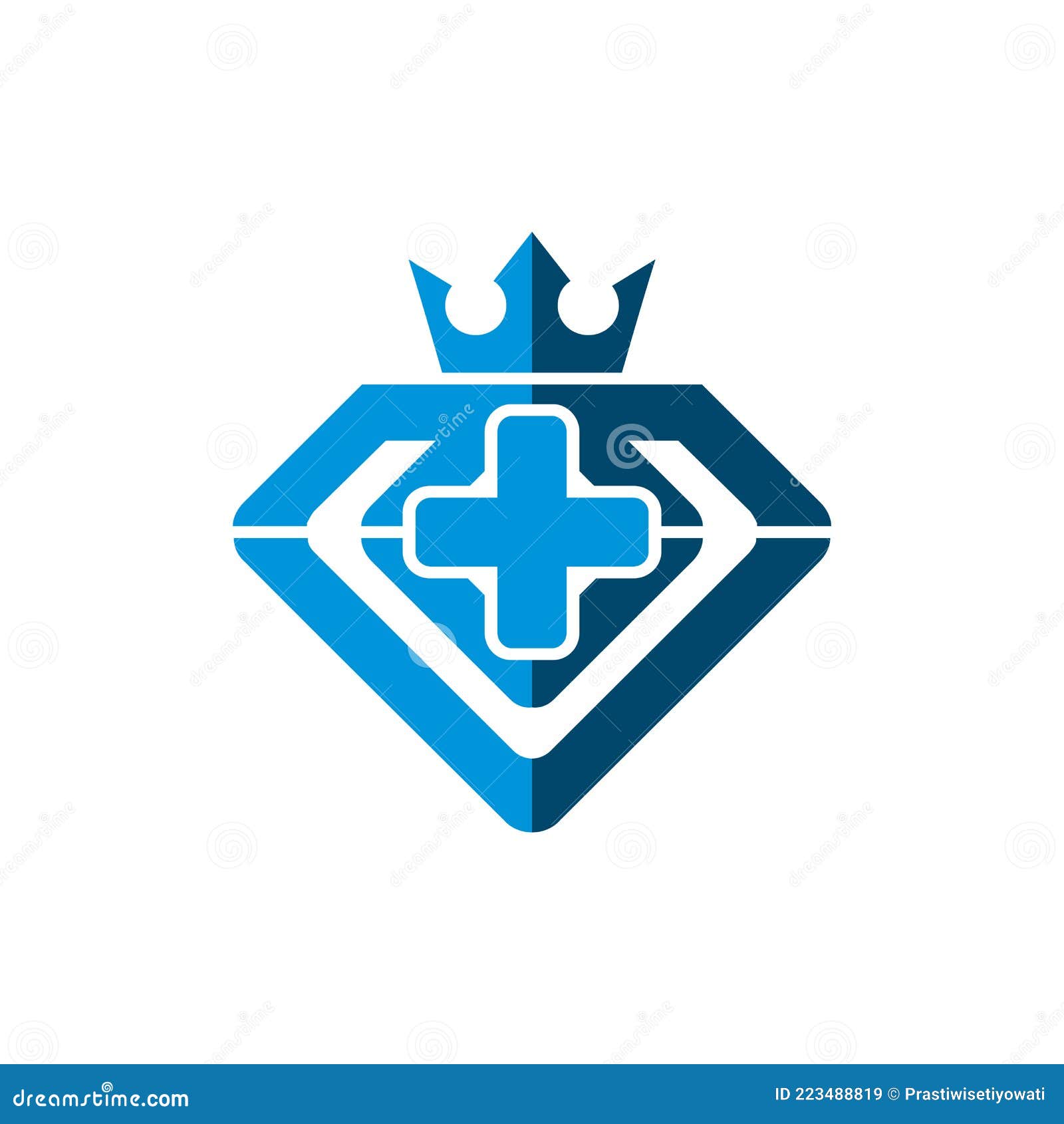 Medical Diamond Crown Logo Icon Stock Vector - Illustration of crown ...