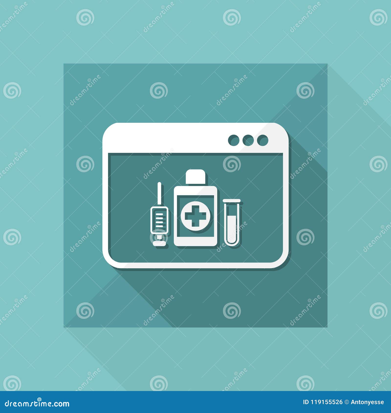 Medical Digital Page - Vector Icon for Computer Website or Application ...