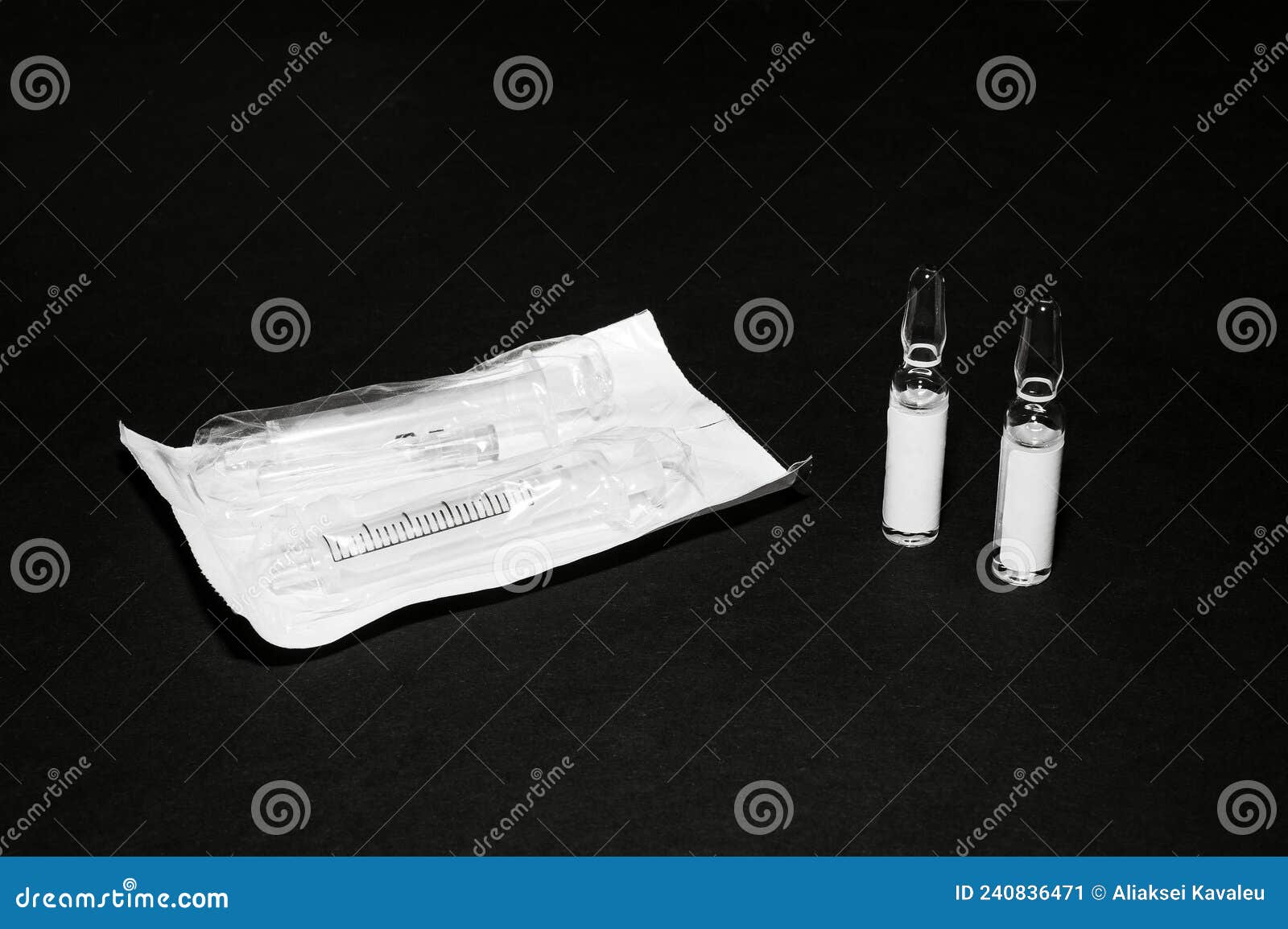 Medical Disposable Syringes with Needles in the Package Stock Image ...