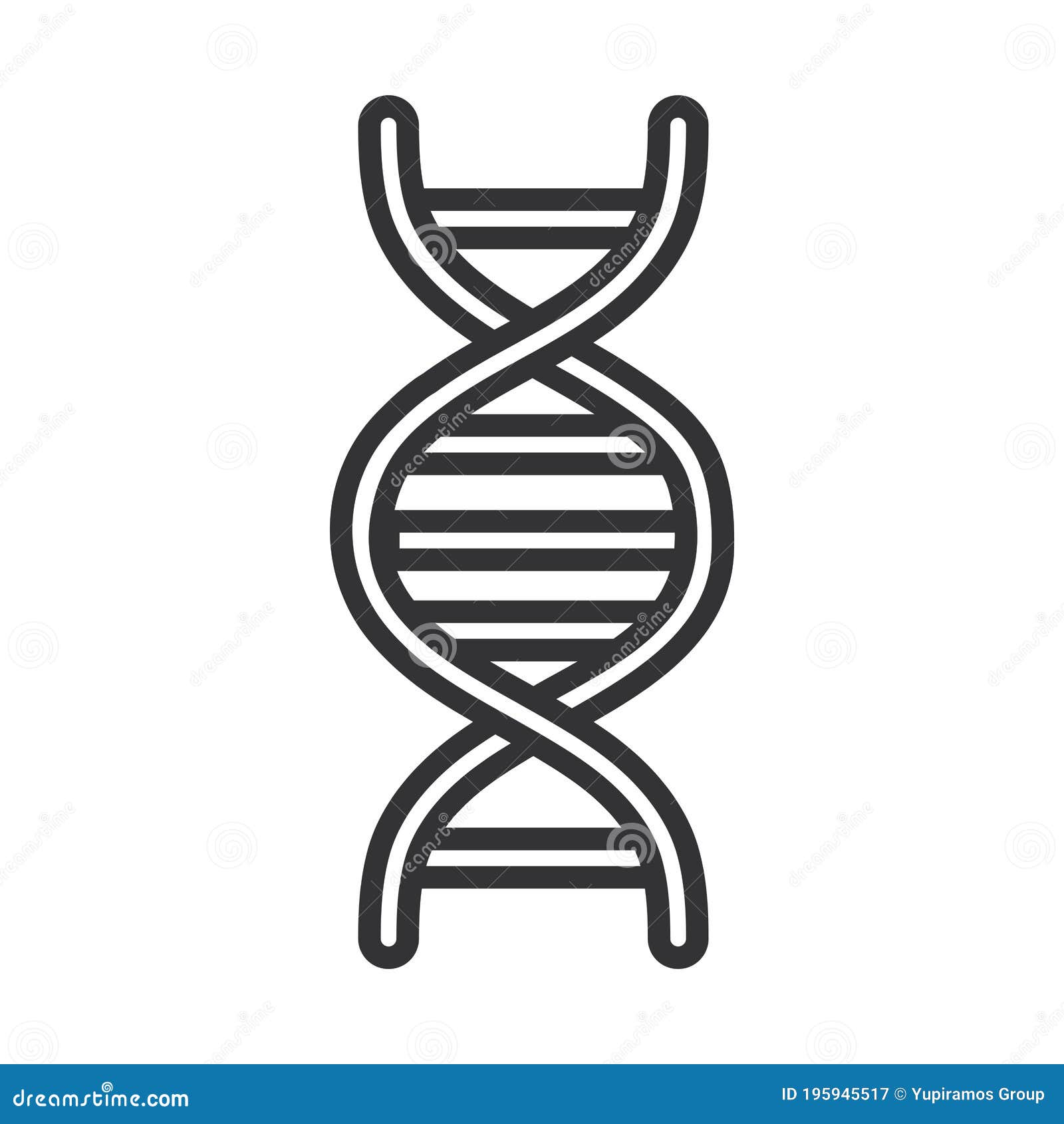 Medical Dna Molecule Genetic Structure Line Icon Design Stock Vector ...