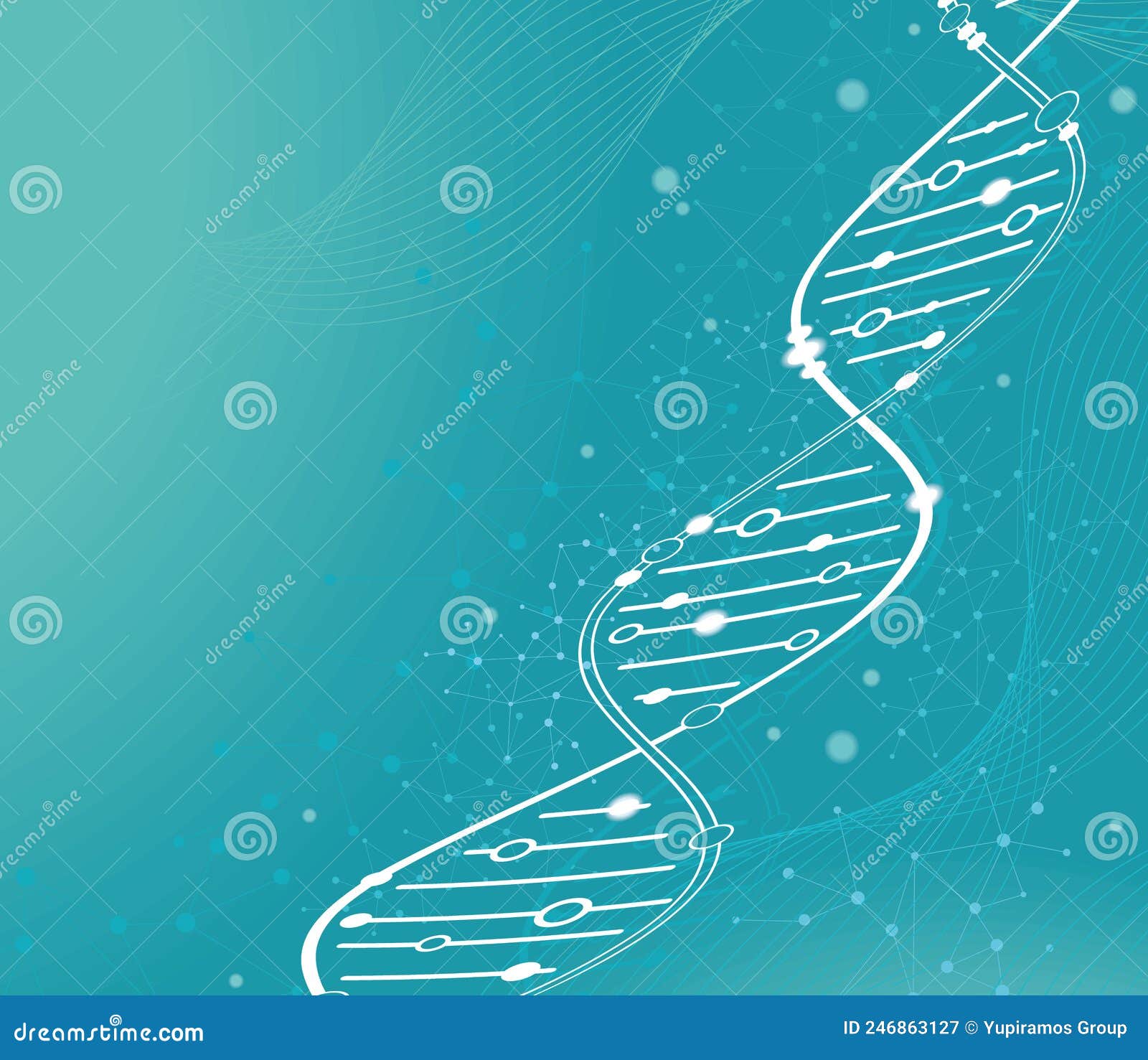 Medical dna structure stock vector. Illustration of gene - 246863127