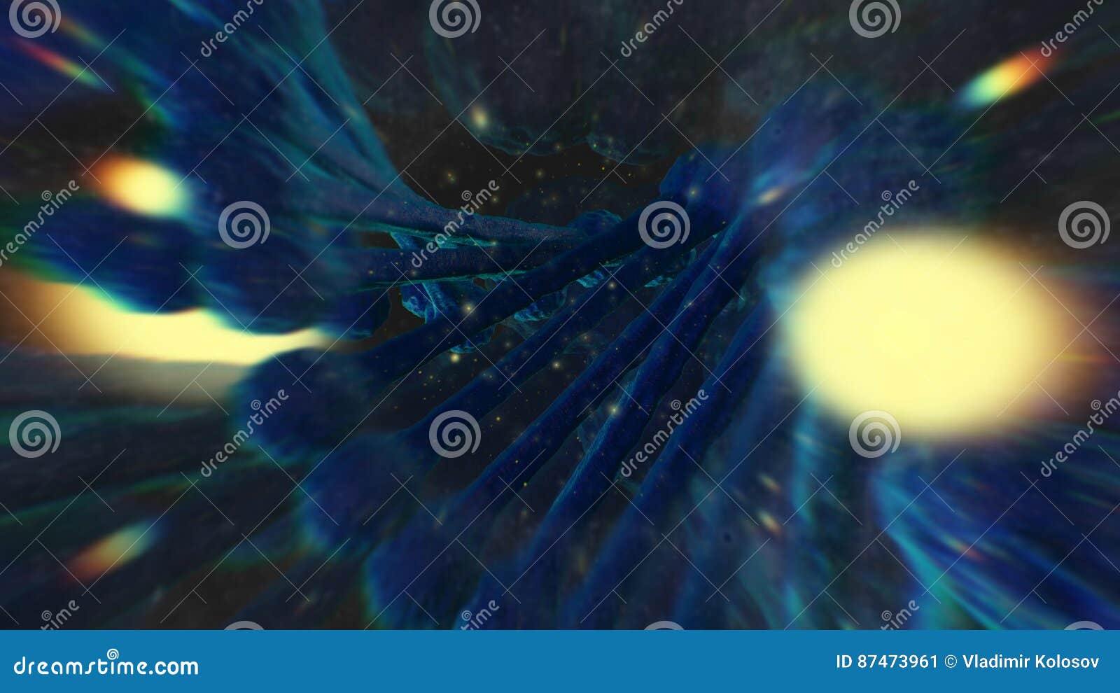 Medical DNA Structure Under a Microscope Stock Illustration ...