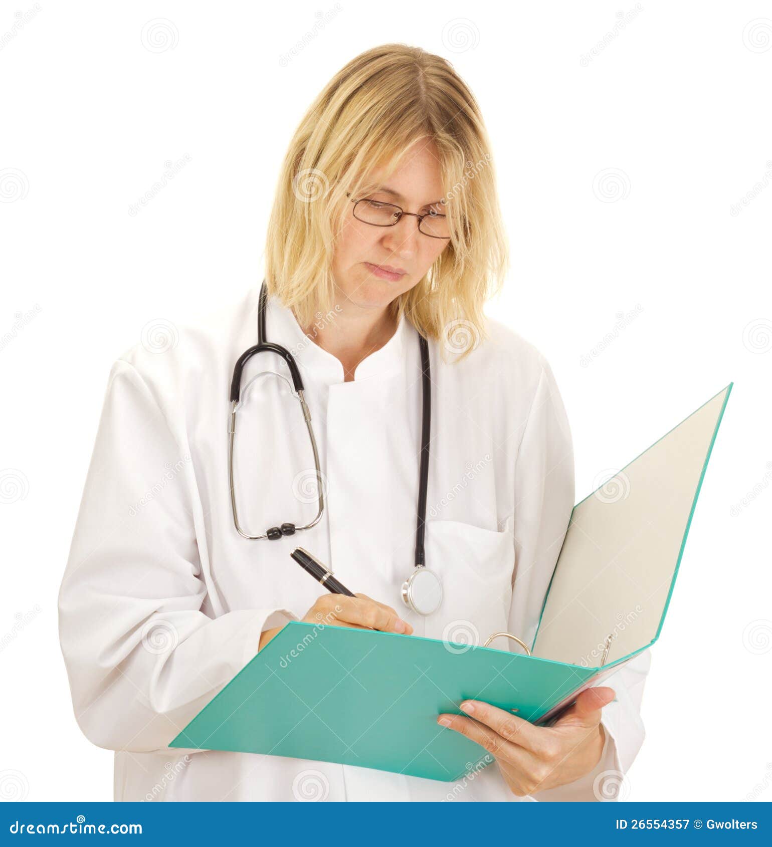 Medical Doctor with Documents about a Patient Stock Image - Image of ...