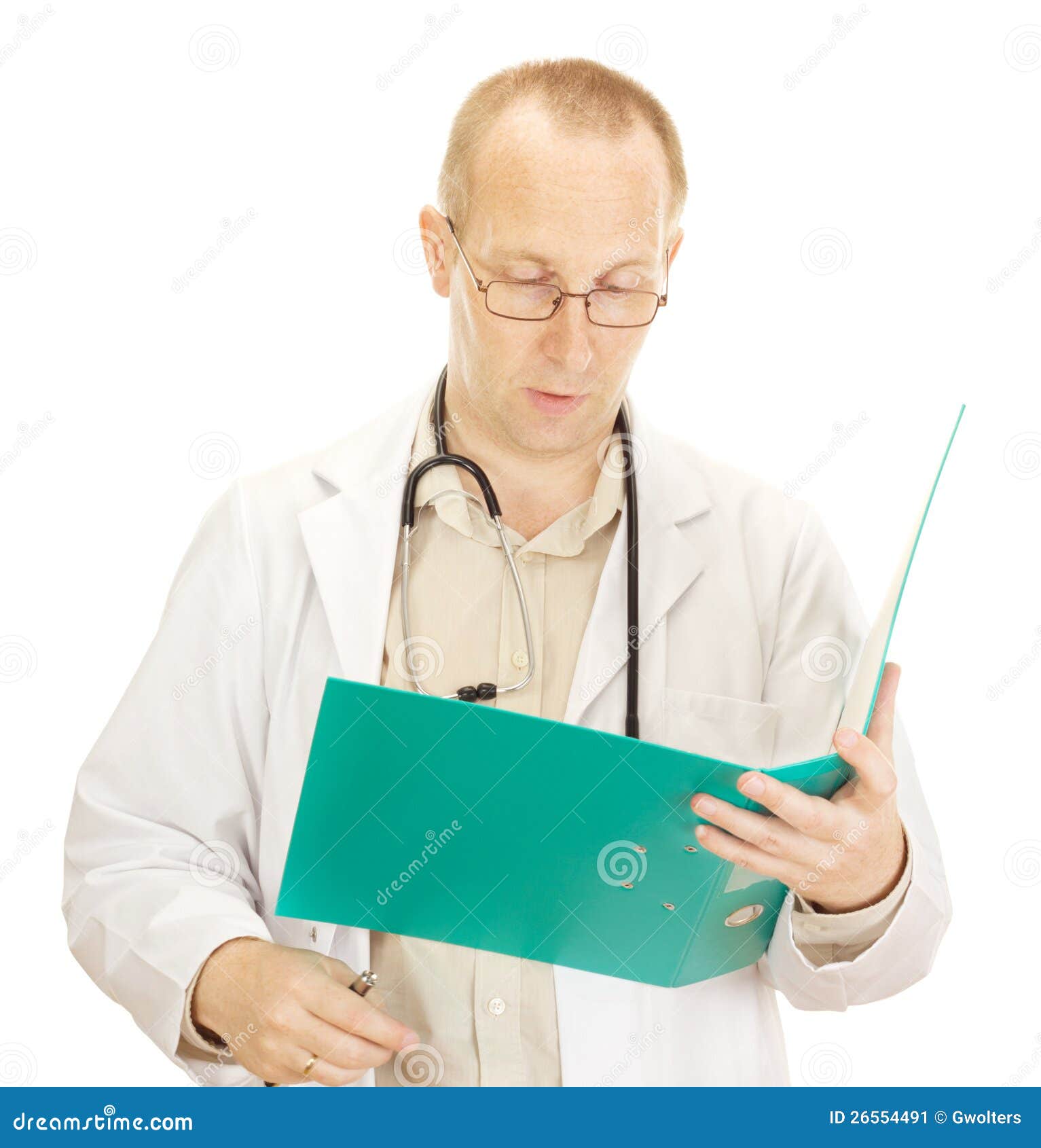 Medical Doctor with Documents about a Patient Stock Image - Image of ...