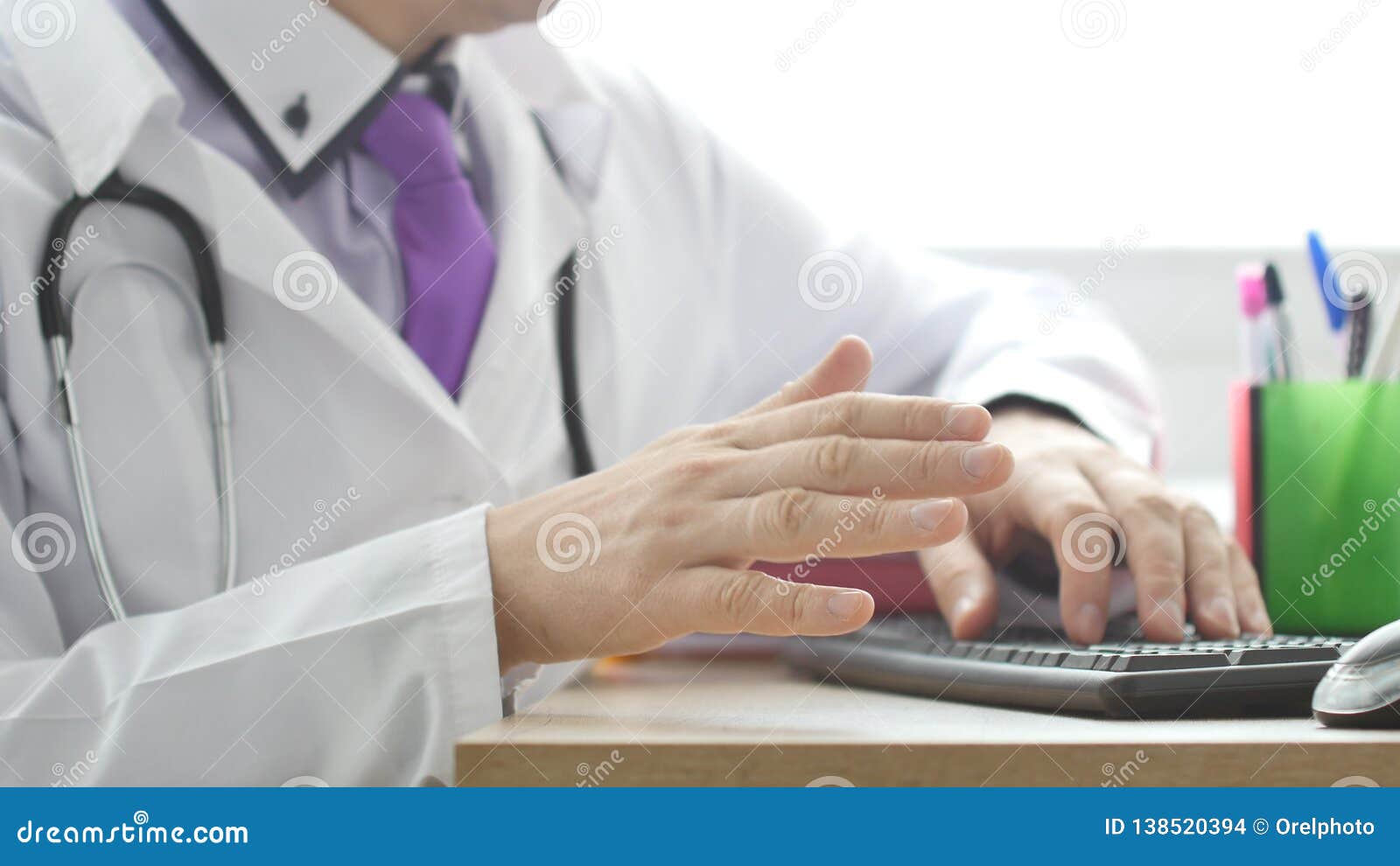 A Doctor Explaining Something by Making Hands Gestures Stock Photo ...