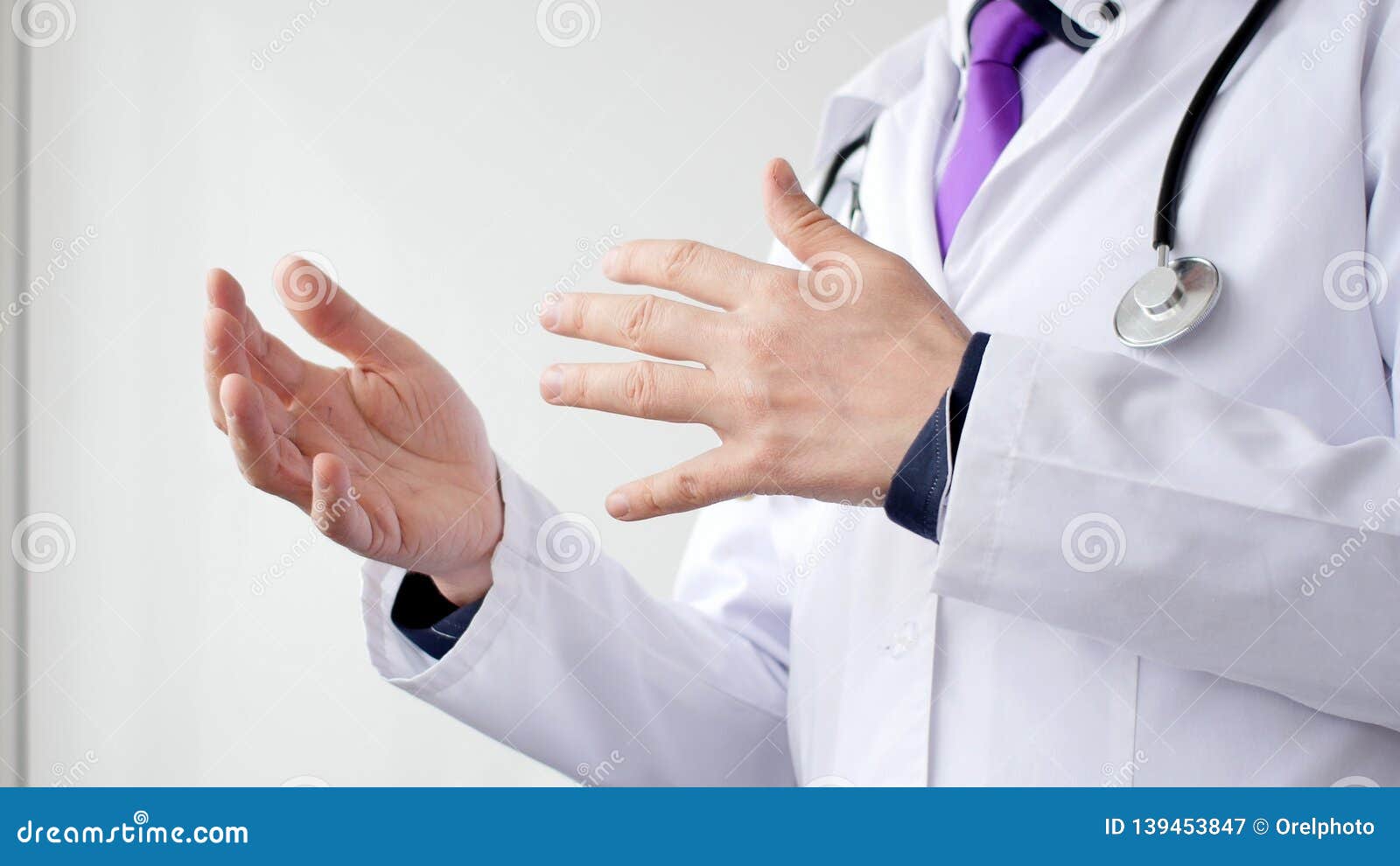 A Doctor Explaining Something by Making Hands Gestures Stock Image ...