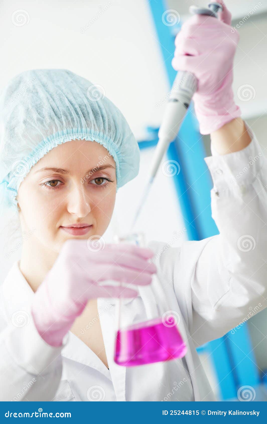 Medical Doctor with Flask Dropper in a Laboratory Stock Image - Image ...