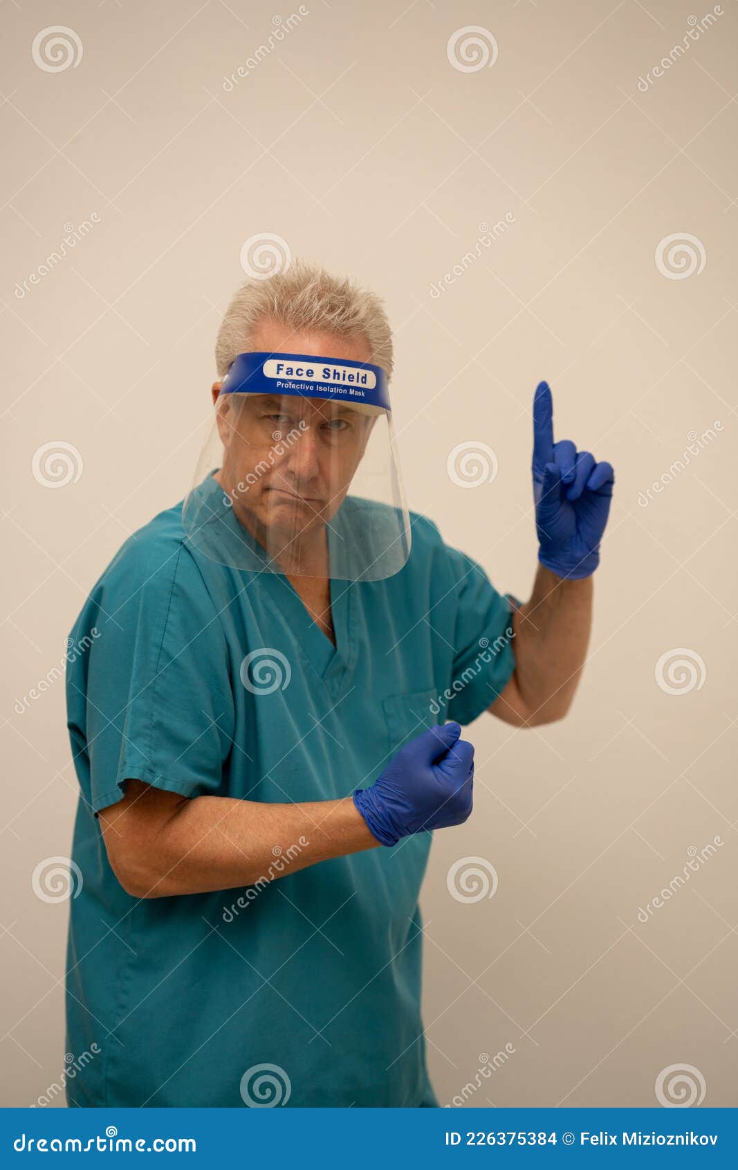 Medical Doctor Flexing His Arm Muscles Stock Photo - Image of doctor ...