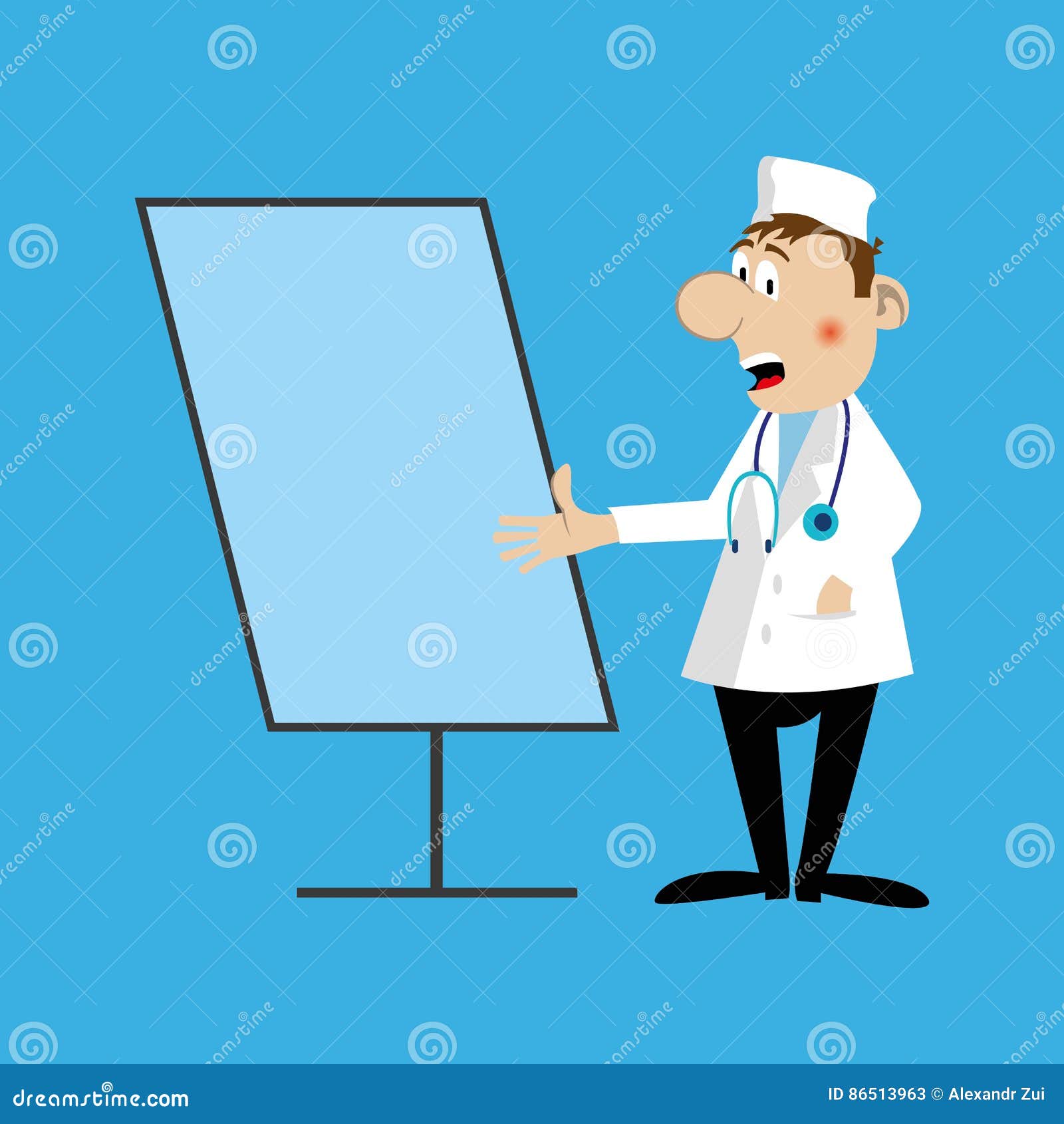 A Medical Doctor, Flipchart Stock Vector - Illustration of occupation ...