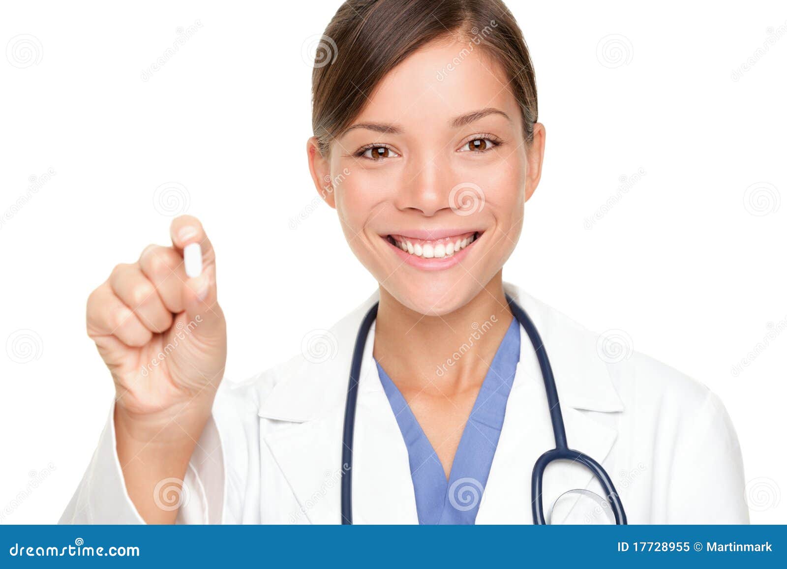 Medical Doctor Giving Pills Stock Image - Image of caucasian, female ...