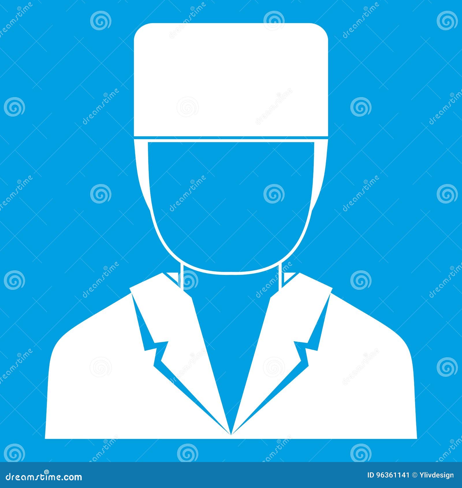 Medical doctor icon white stock vector. Illustration of person - 96361141