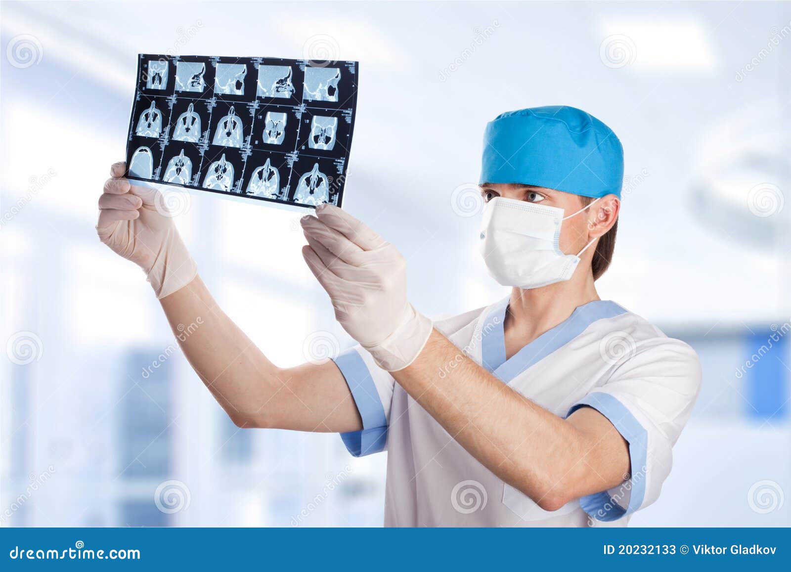 Medical Doctor Looking at Tomography Scan Image Stock Image - Image of ...