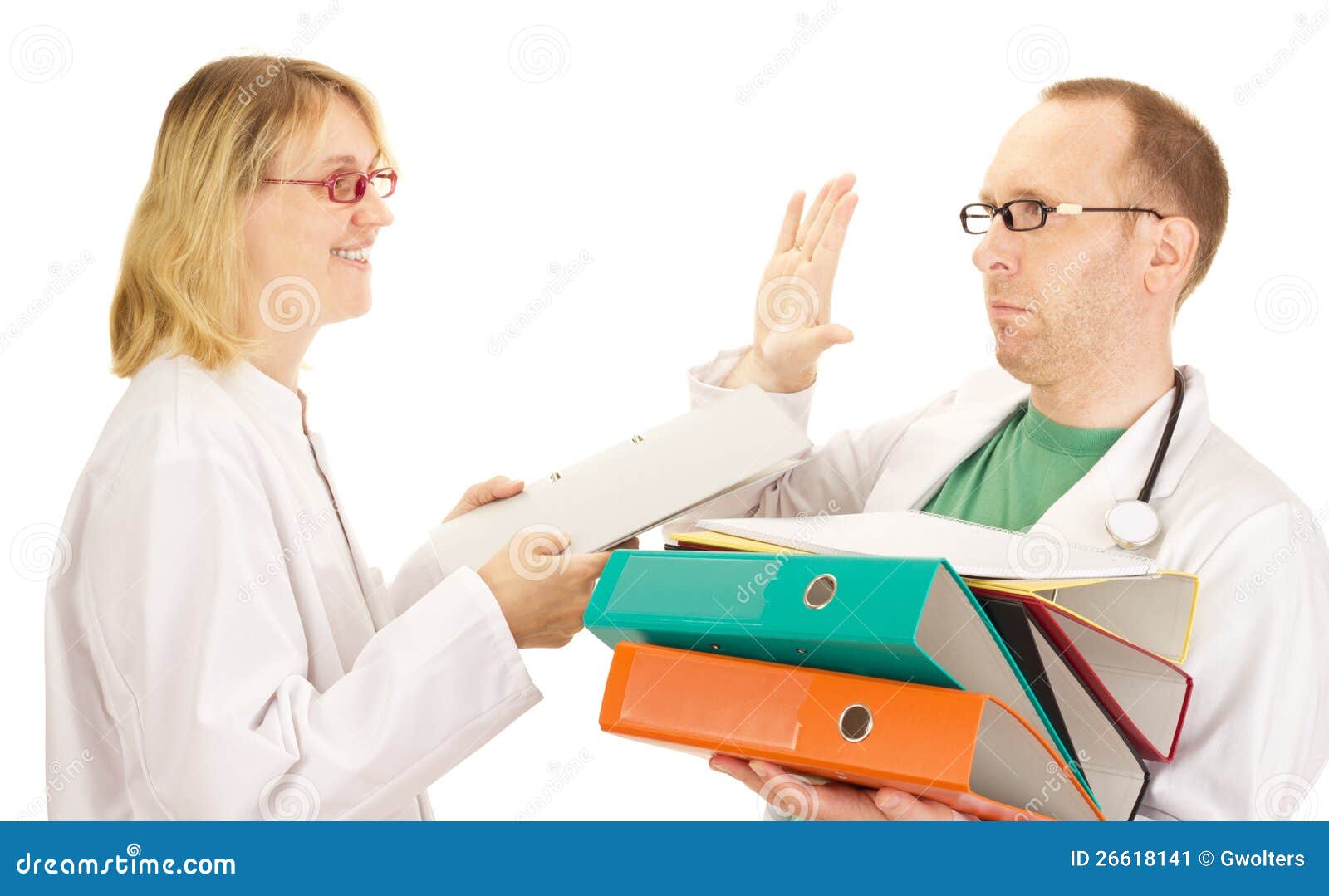 Medical Doctor with a Lot of Work Stock Image - Image of exposure ...