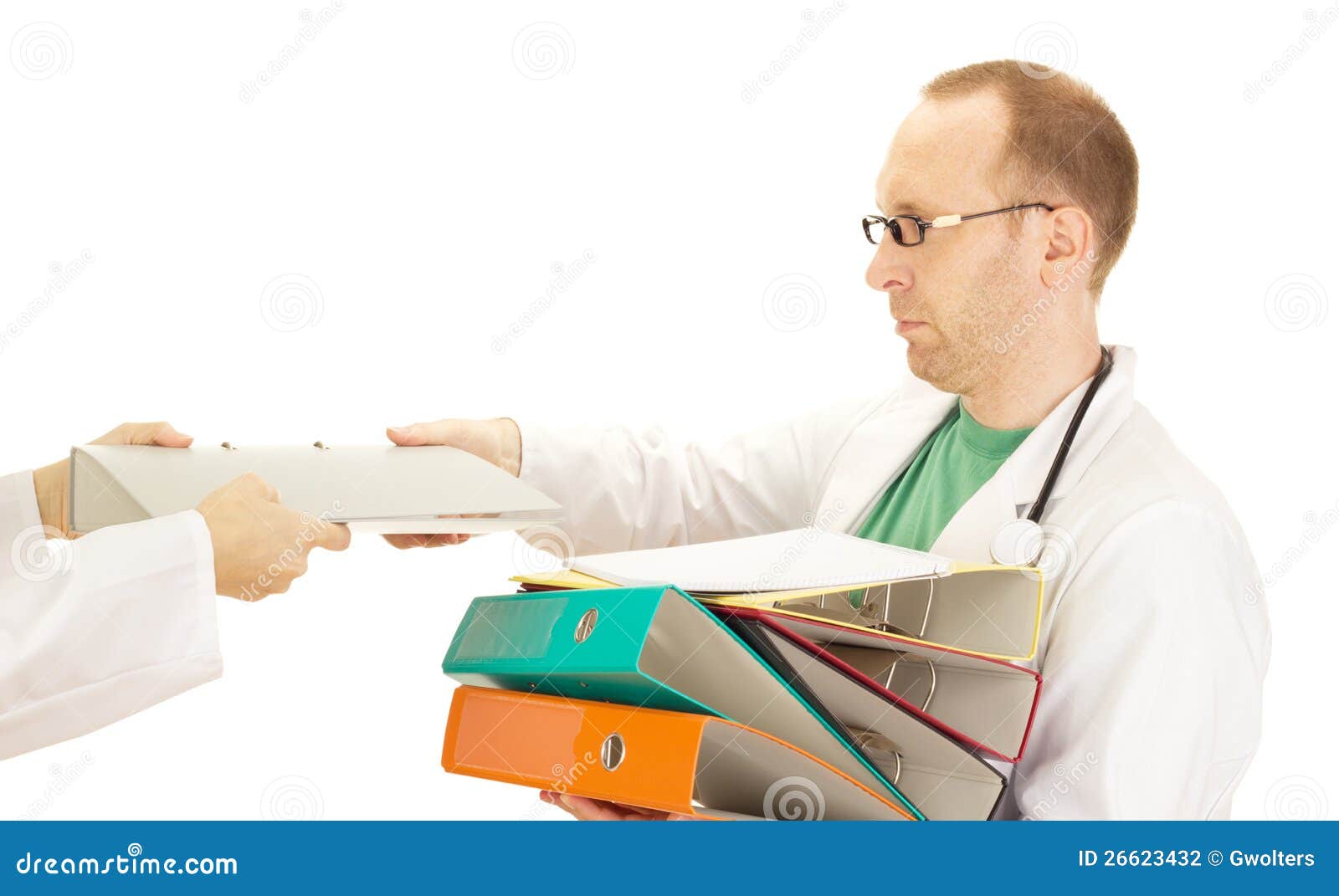 Medical Doctor with a Lot of Work Stock Photo - Image of clinical ...