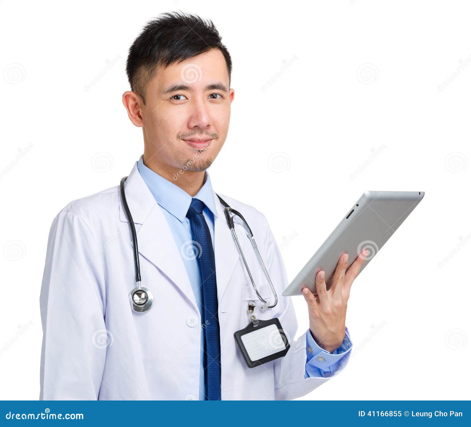 Medical Doctor Man Hold Tablet Computer Stock Image - Image of mobile ...