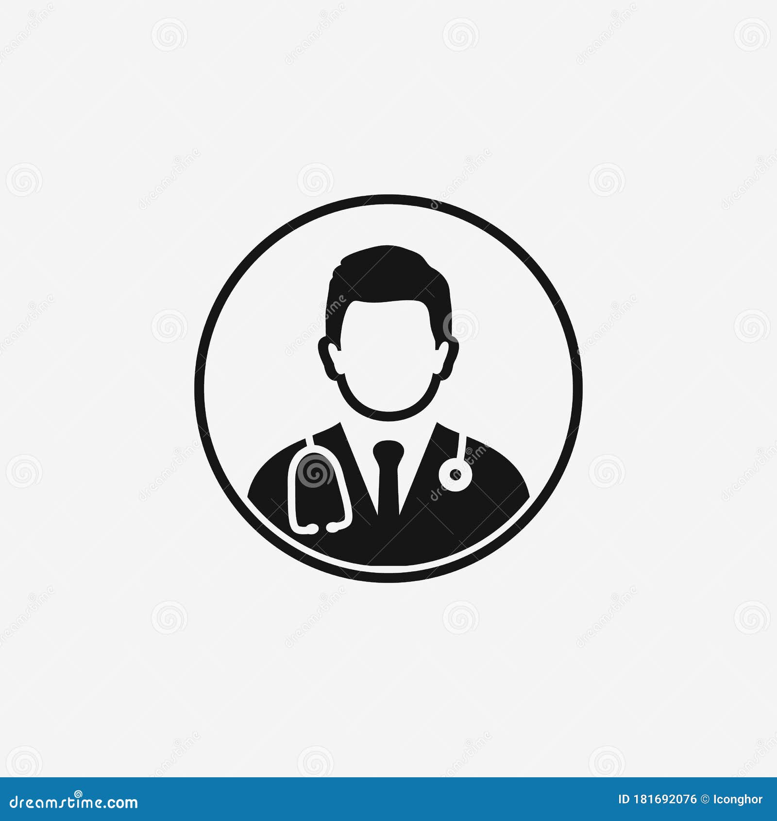 Medical Doctor Profile Icon. Stock Vector - Illustration of editable ...