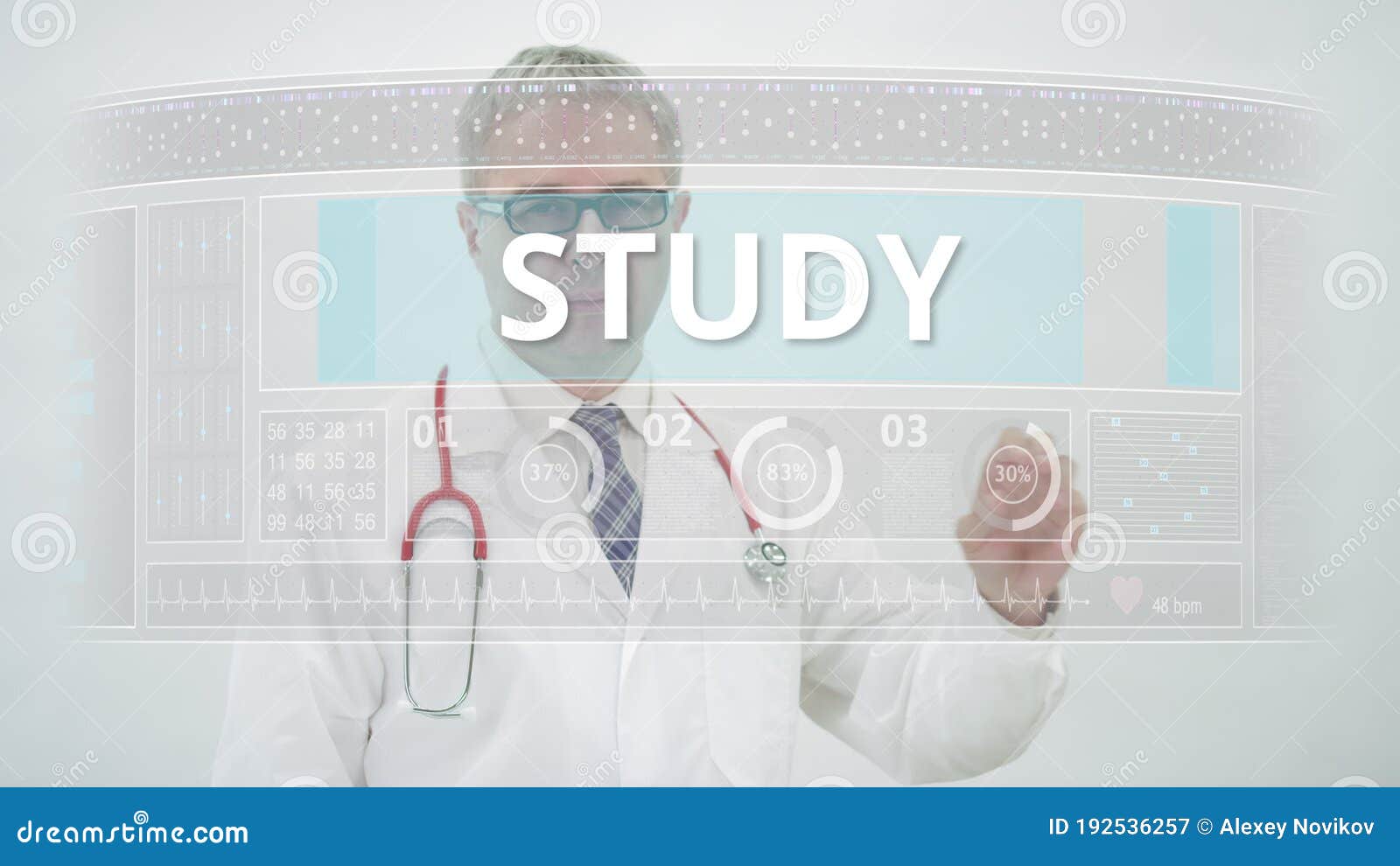 Doctor Scrolls To MEDTECH Tab on a Modern Medical Display Stock Video ...