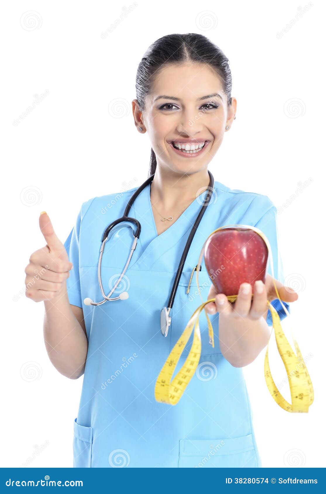 Medical Doctor Showing Apple Stock Photo - Image of healthcare ...