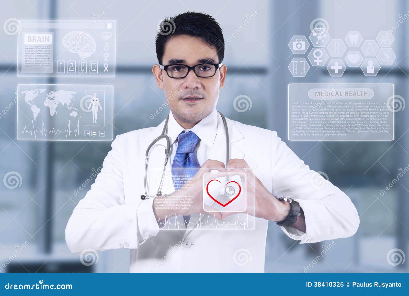 Medical Doctor Showing Heart Shape Stock Photo - Image of healthy, male ...