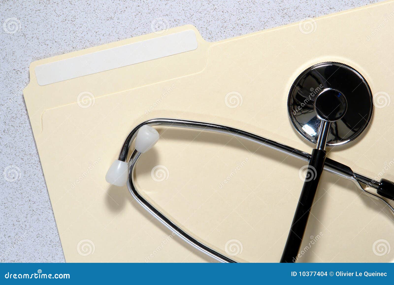 Medical Doctor Stethoscope on File Folder Stock Photo - Image of label ...