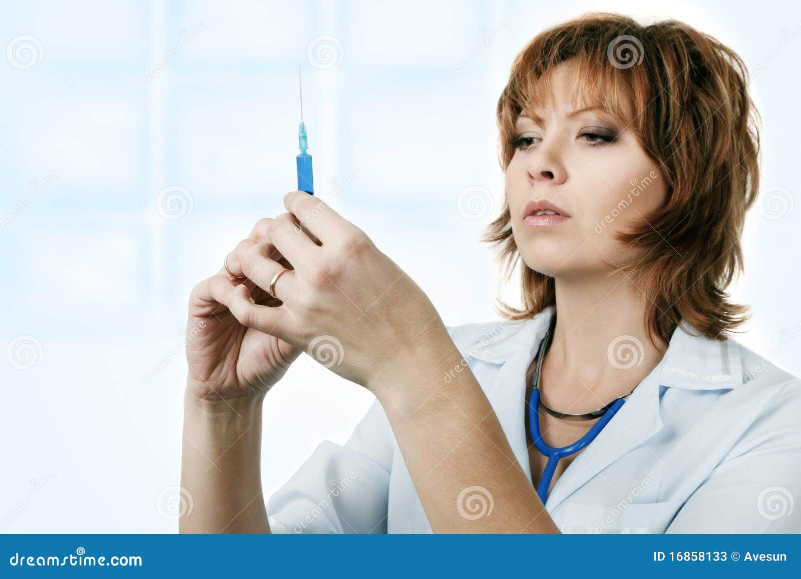 Medical Doctor with Syringe Stock Image - Image of injection ...