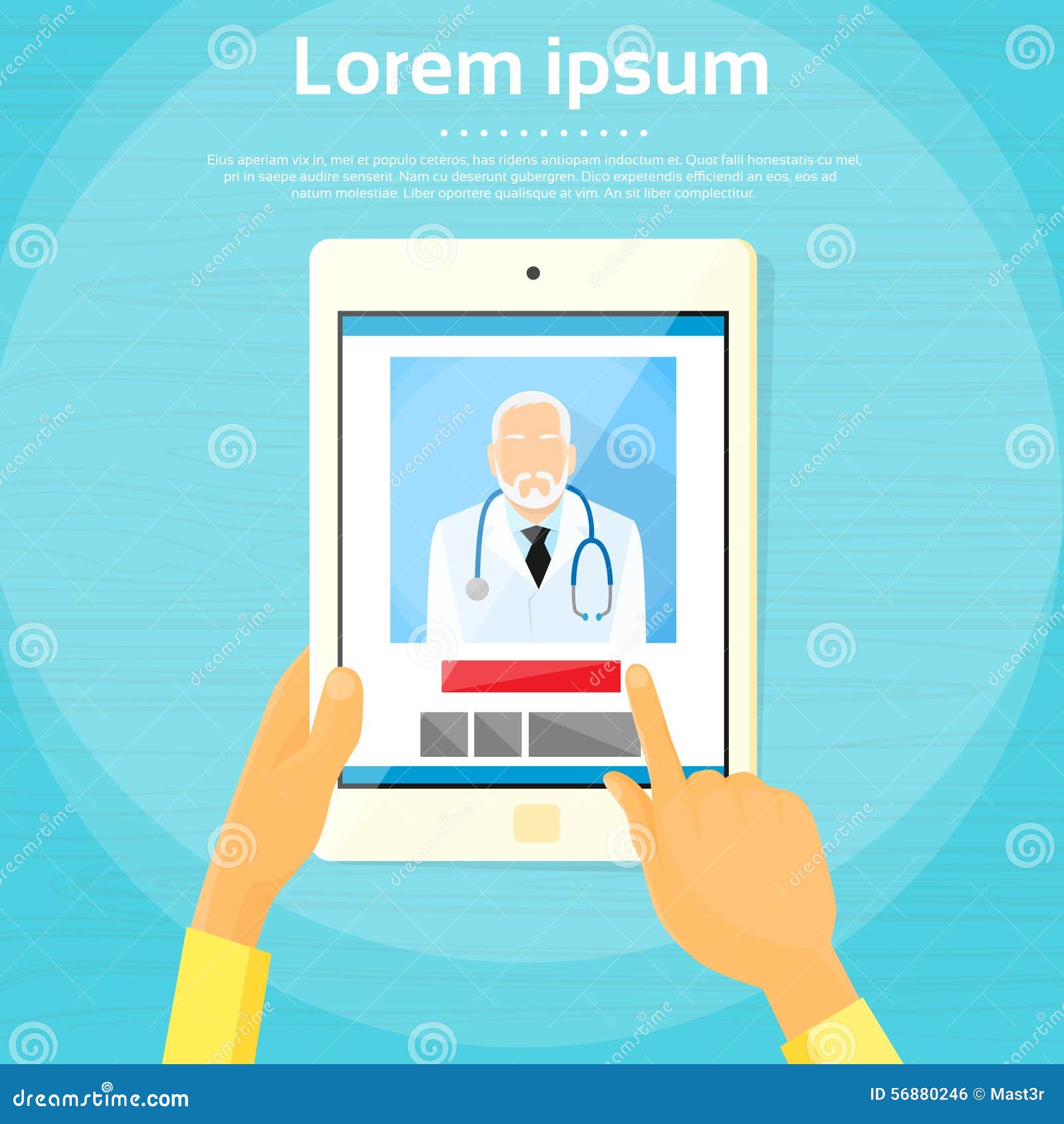 Medical Doctor Tablet Computer Application Flat Stock Vector ...