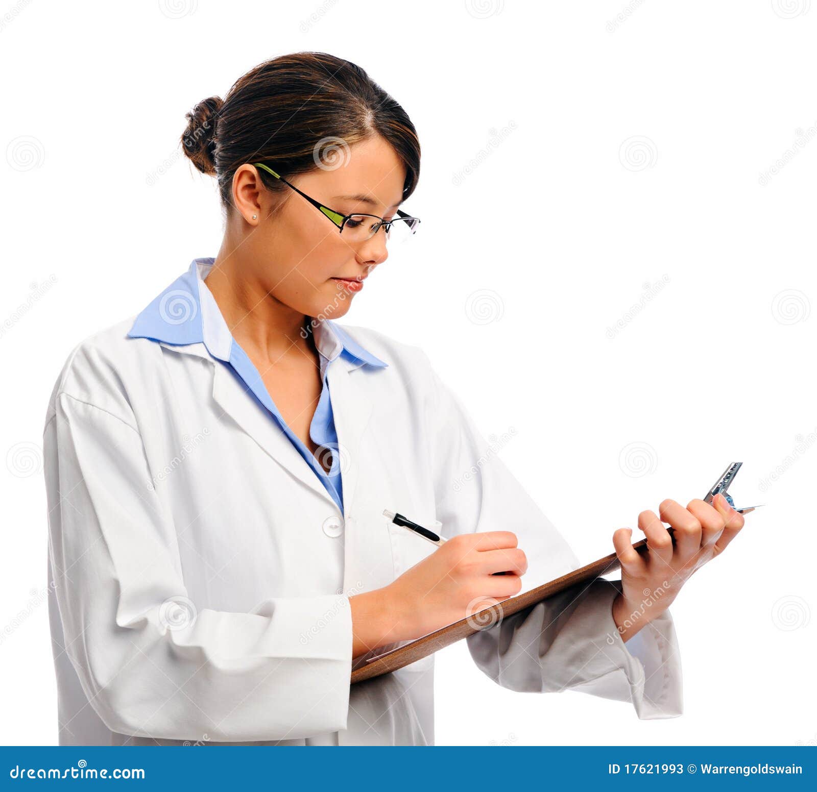 Medical Doctor Writing on Clipboard Stock Image - Image of hygiene ...