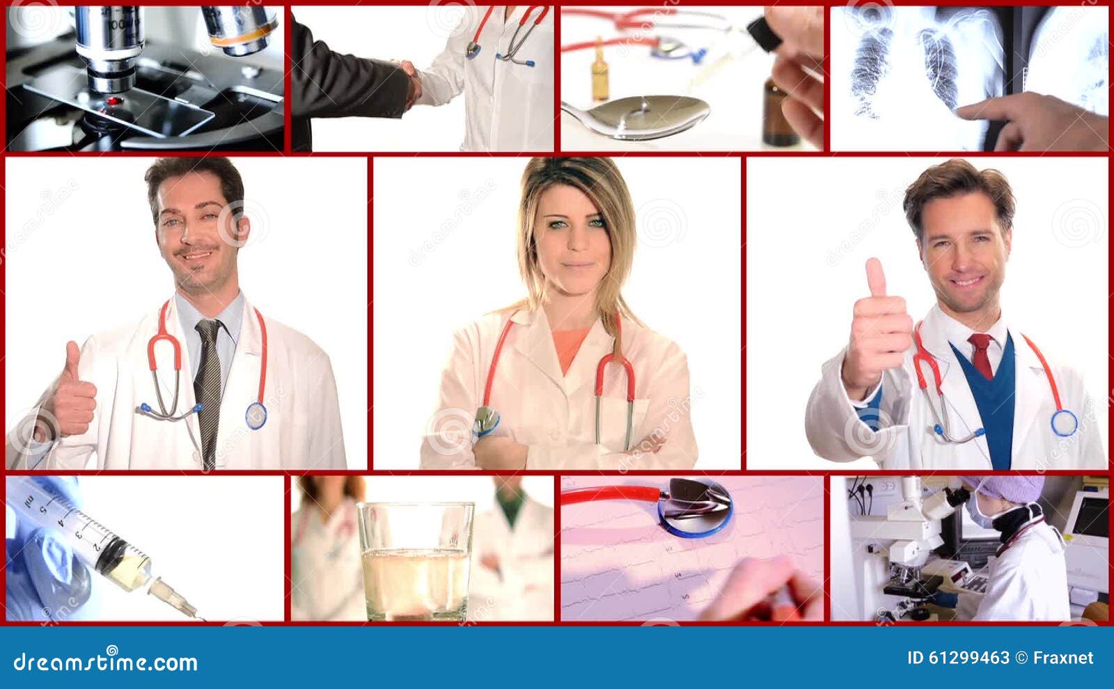 Medical doctors collage stock video. Video of health - 61299463