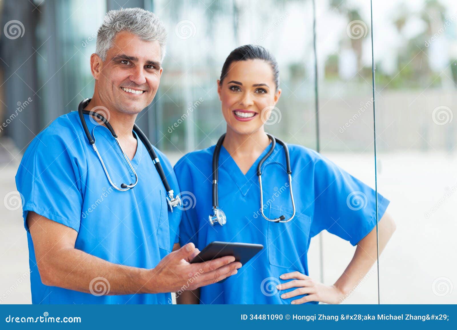 Medical doctors tablet pc stock photo. Image of nurses - 34481090