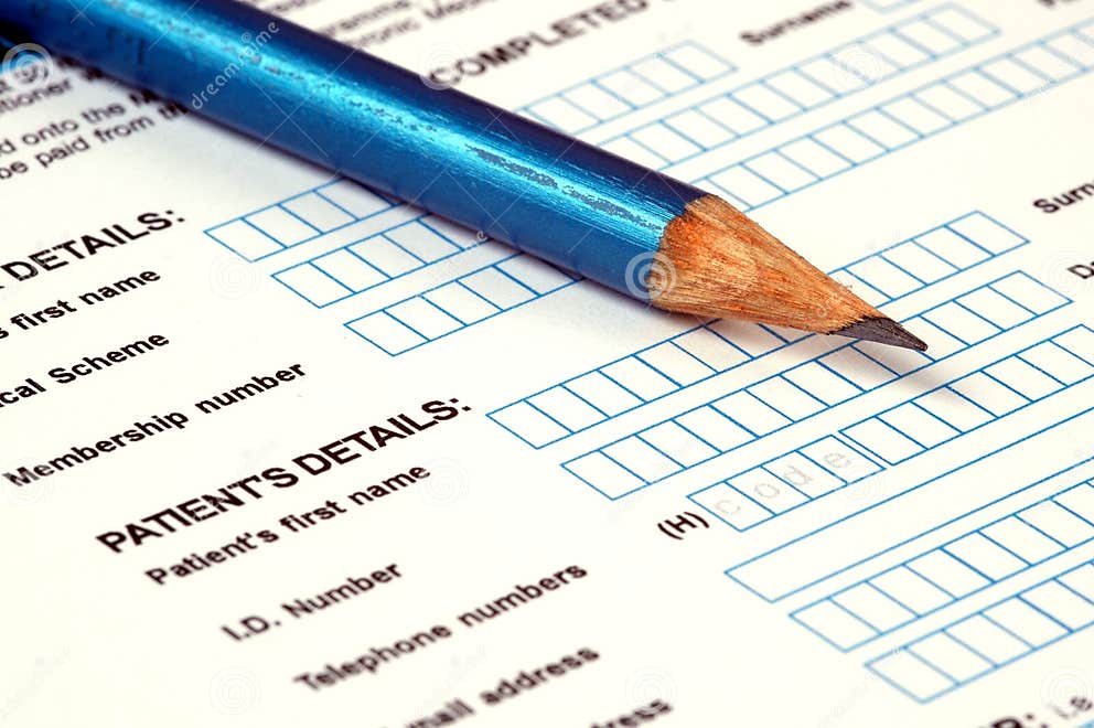 Medical Document. stock photo. Image of pencil, font, writing - 5960272