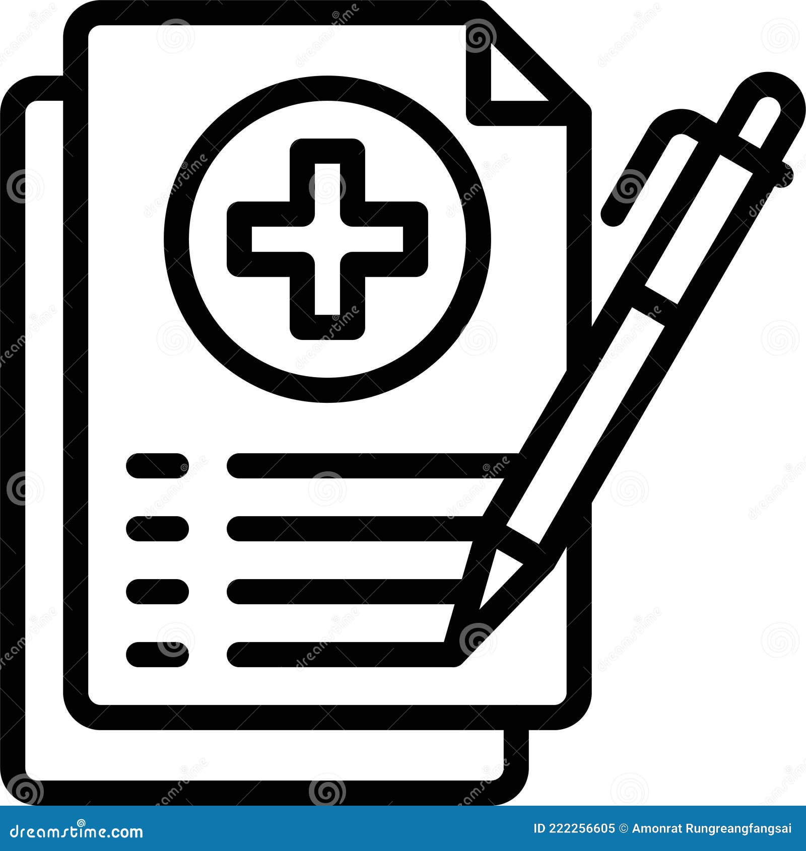 Medical Document Icon, Vaccine Development Related Vector Stock Vector ...